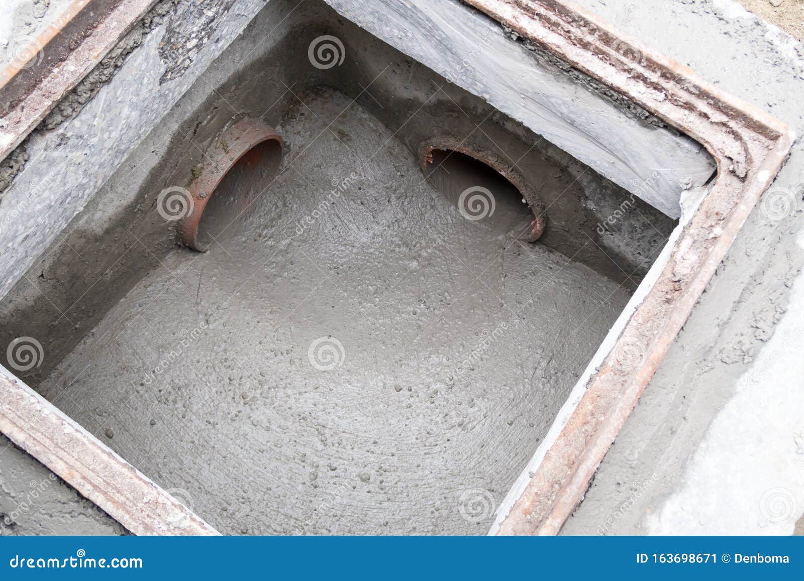 In the Ground There is a Plastic Tube for Shit Stock Image - Image of ...