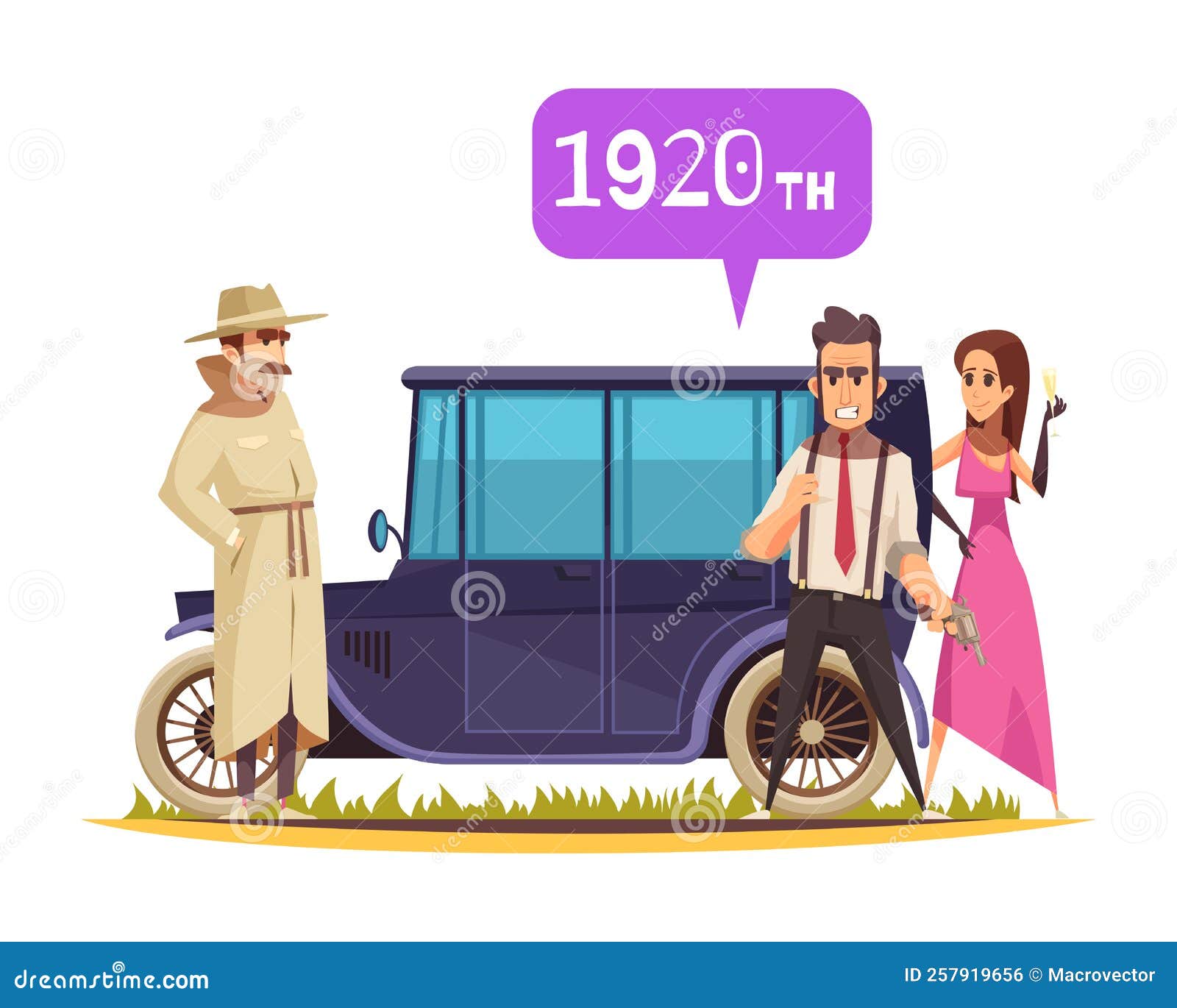 Ground Transportation Composition Stock Illustration - Illustration of ...
