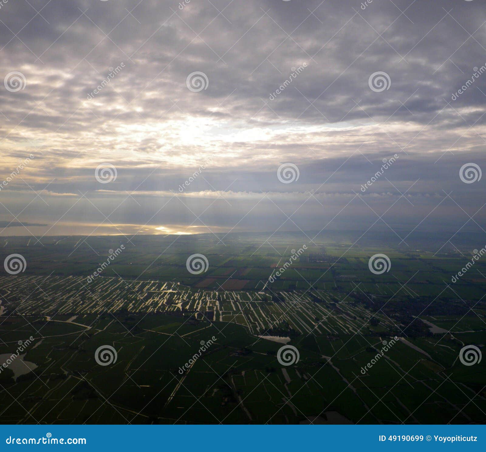 Ground View from Plane Window Stock Image - Image of plane, landmark ...