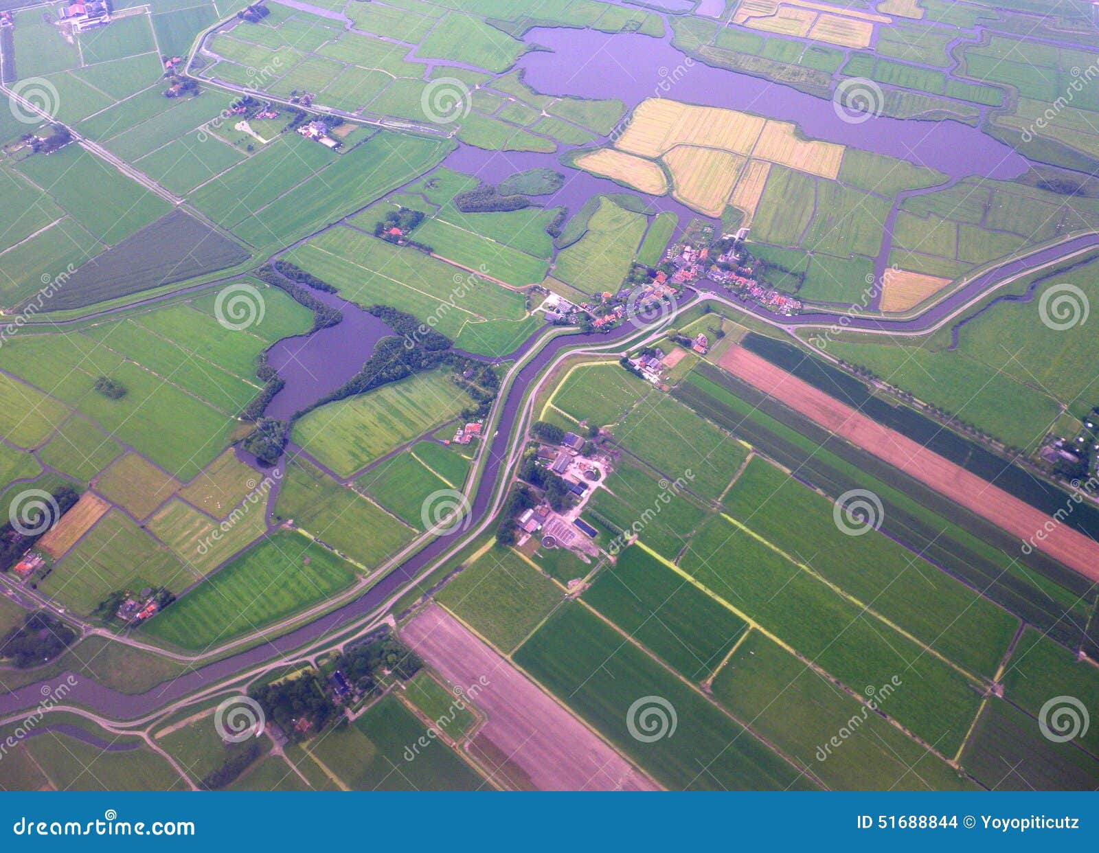 Ground View From Plane Window Stock Photo - Image: 51688844