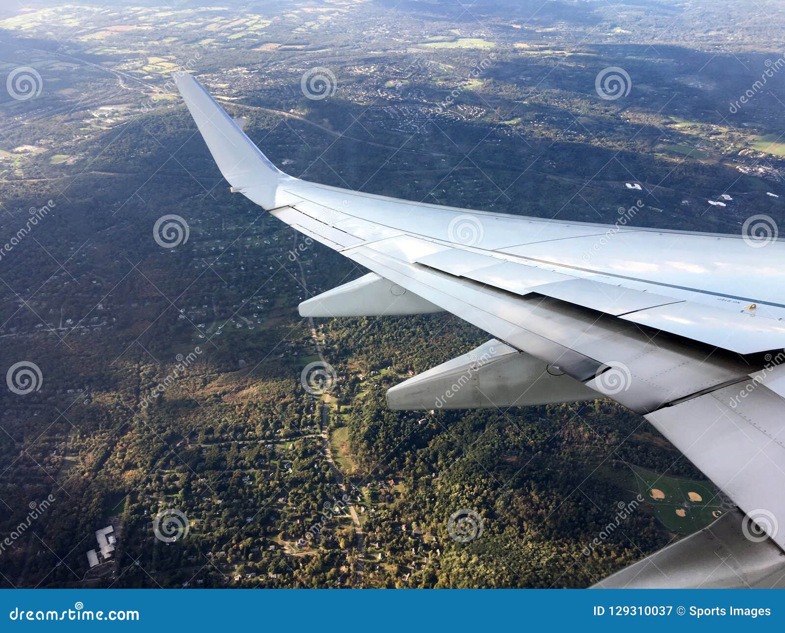 Visible through the Window of a Flying Airplane. Editorial Photography ...