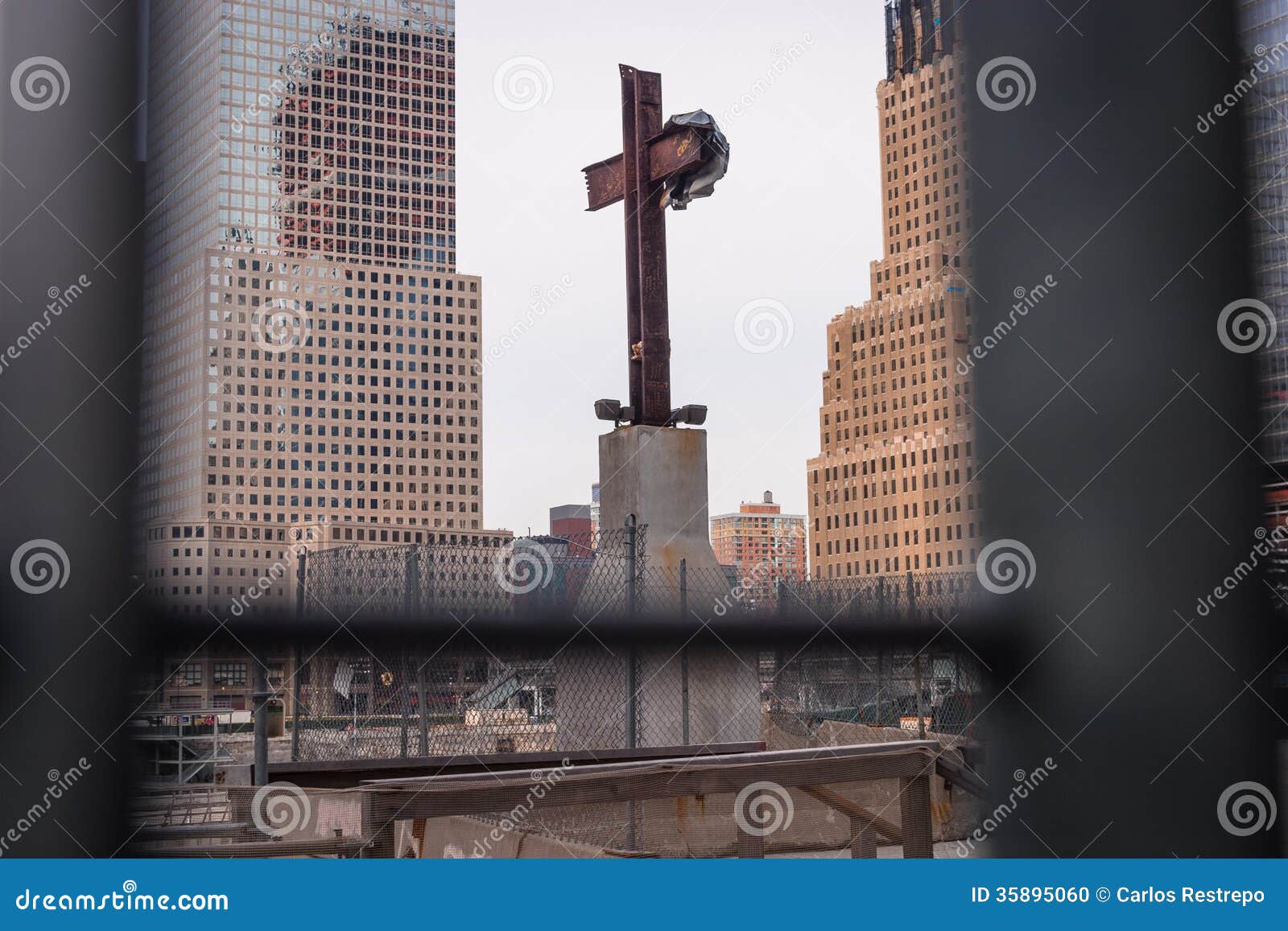 Ground Zero Cross editorial image. Image of manhattan - 35895060