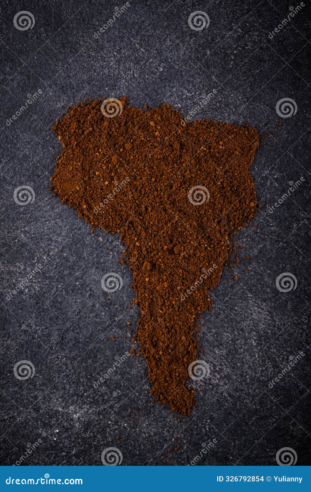 Grounded Coffee and Beans from South America Stock Photo - Image of ...