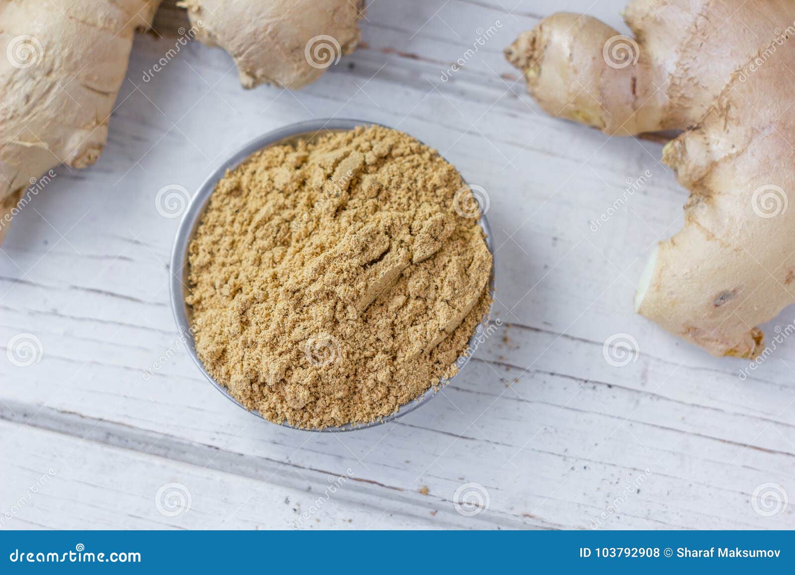 Grounded ginger root stock photo. Image of ginger, spices - 103792908