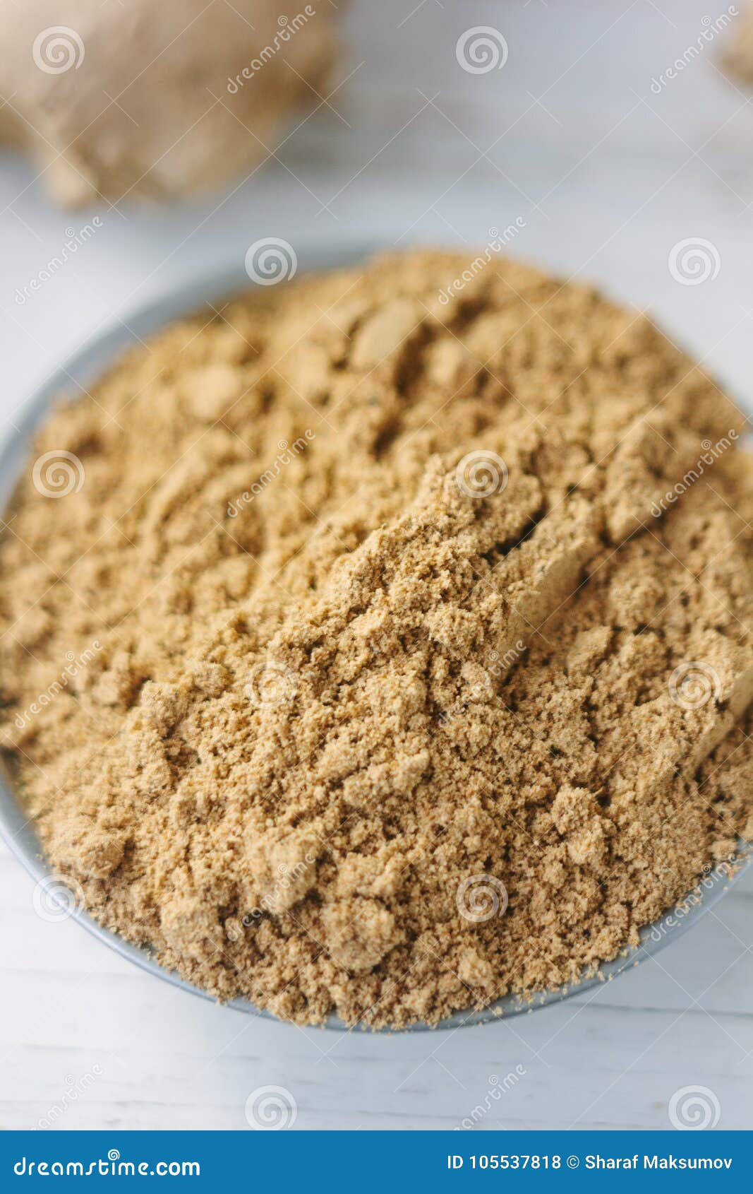 Grounded ginger root stock photo. Image of grounded - 105537818