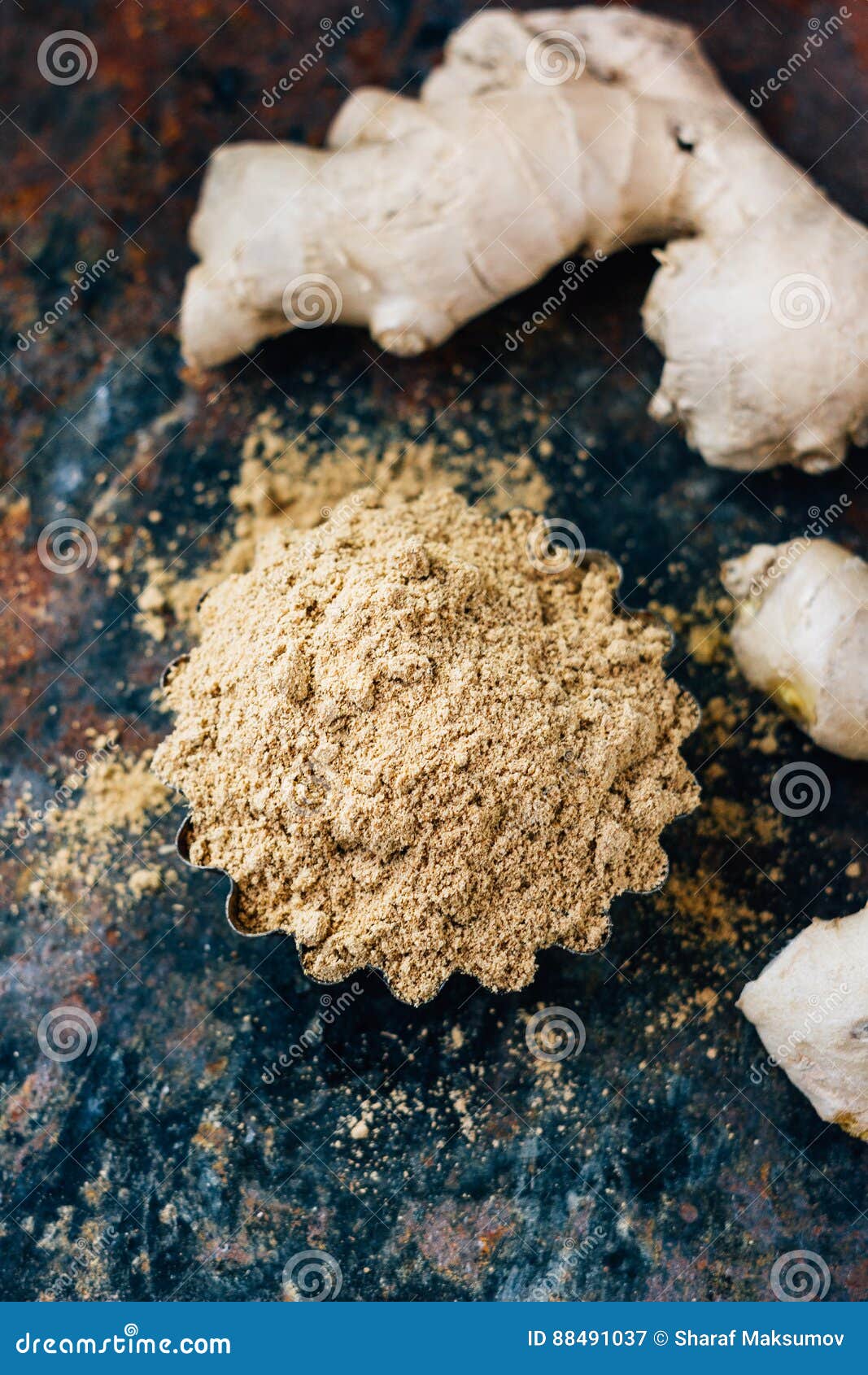 Grounded ginger spice stock image. Image of vegetarian - 88491037