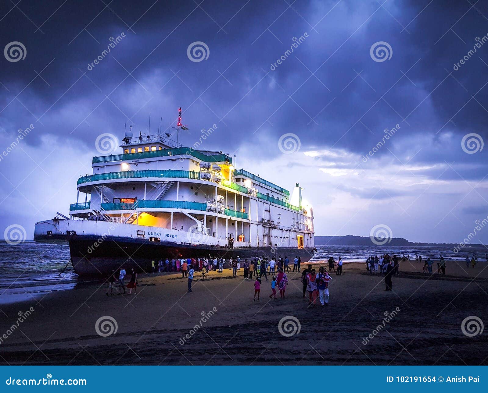 Grounded Ship !! editorial stock image. Image of grounded - 102191654