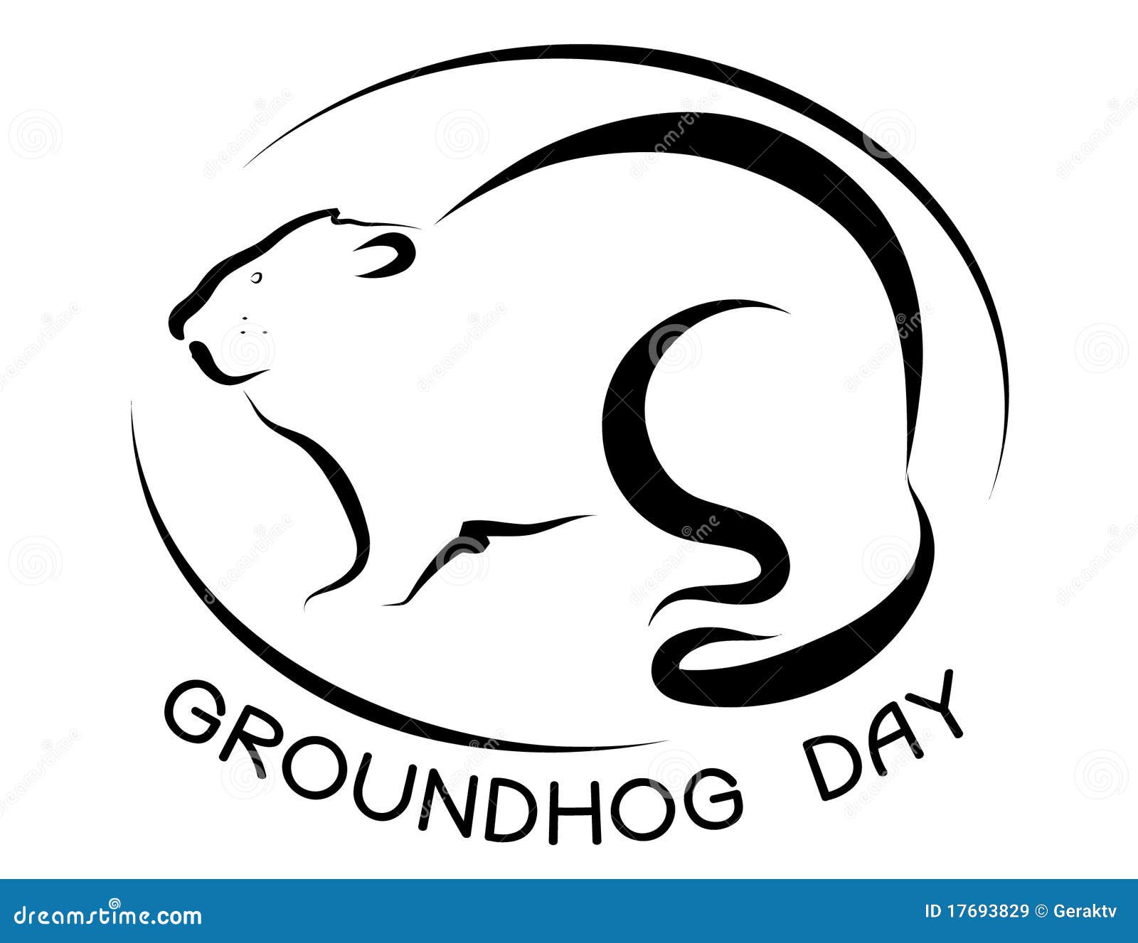 Groundhog. Symbol Of Groundhog Day. Cartoon Illustration ...