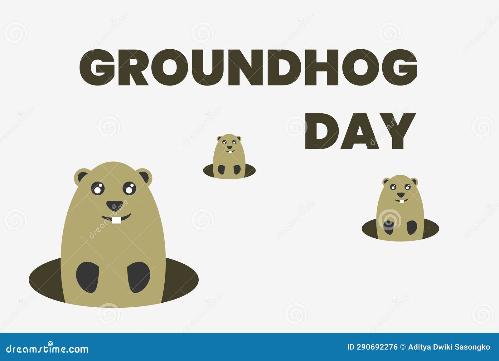 Groundhog day poster stock vector. Illustration of pattern - 290692276