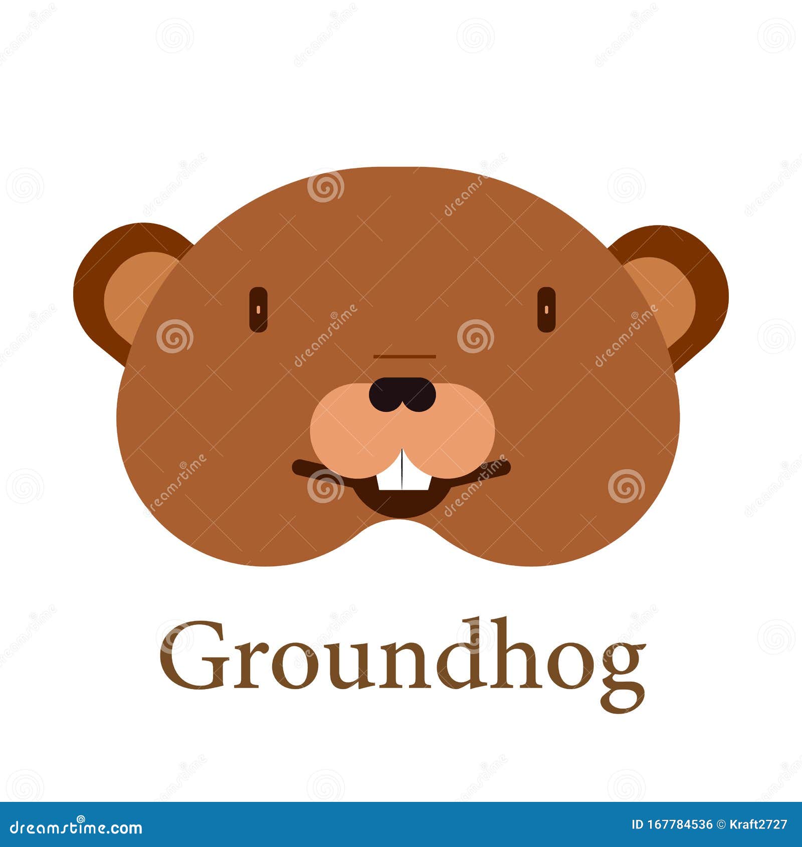 Groundhog Head Icon stock vector. Illustration of face - 167784536