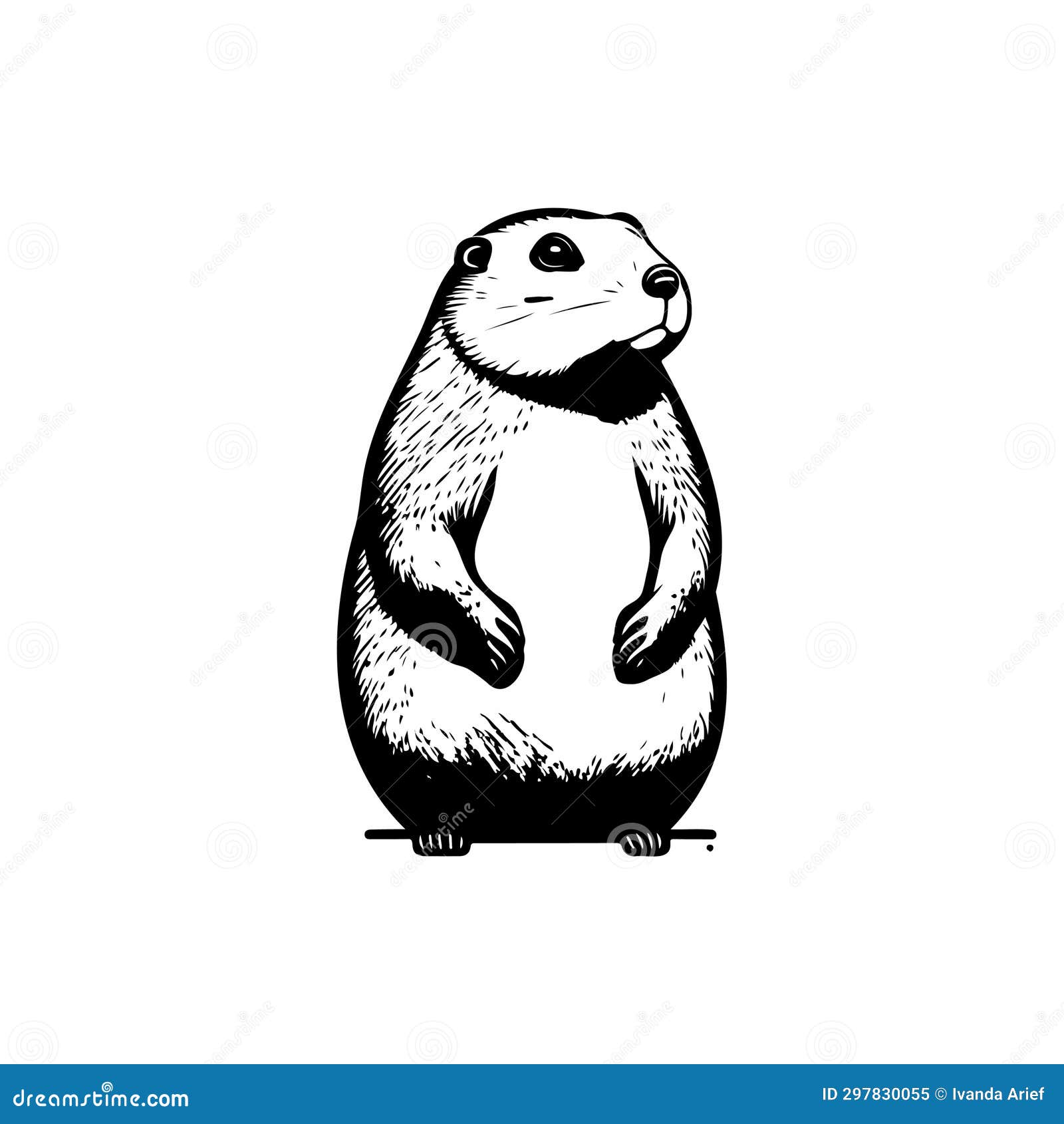 Groundhog Icon Hand Draw Black Colour Groundhog Day Logo Symbol Perfect ...