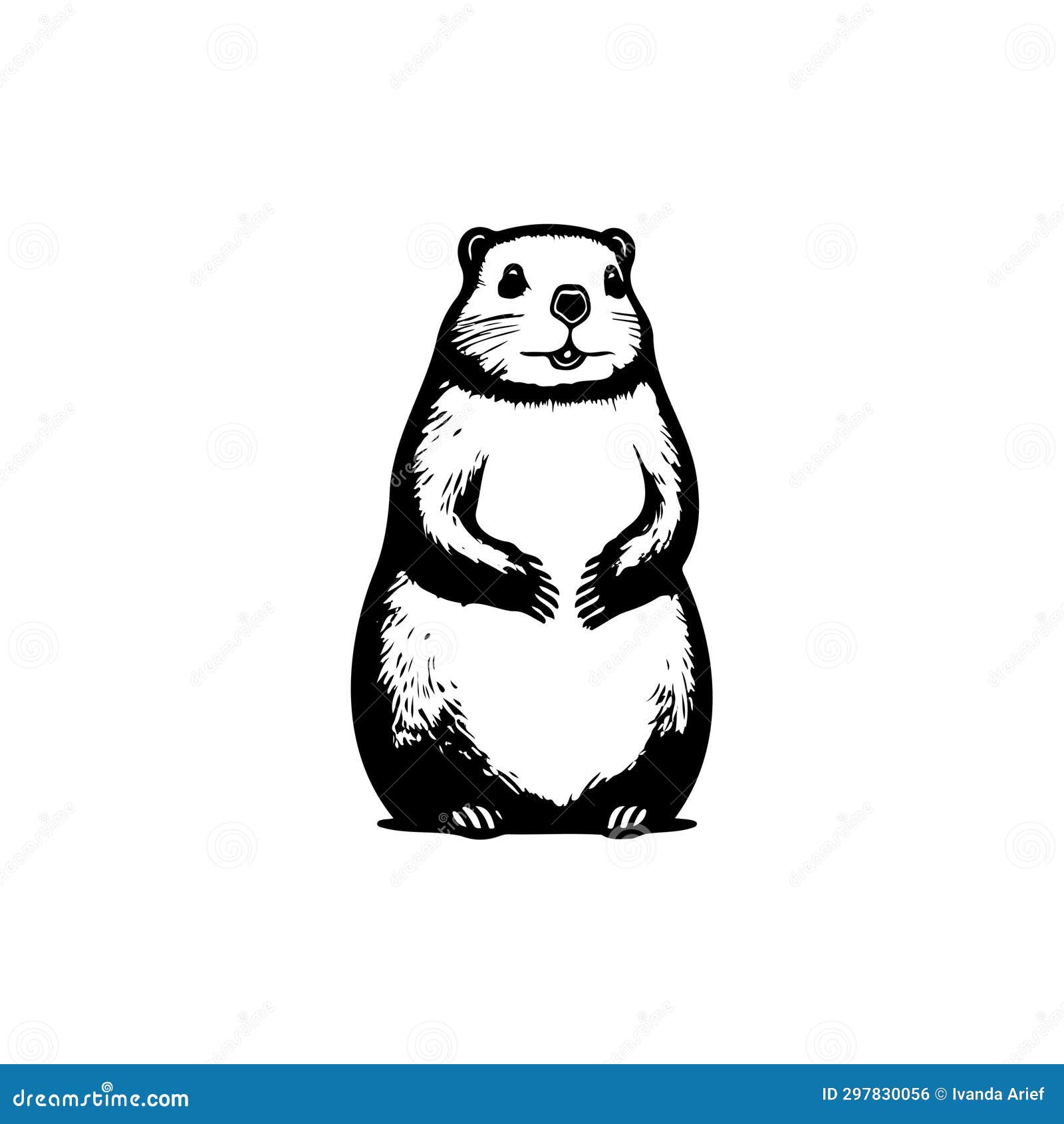 Groundhog Icon Hand Draw Black Colour Groundhog Day Logo Symbol Perfect ...