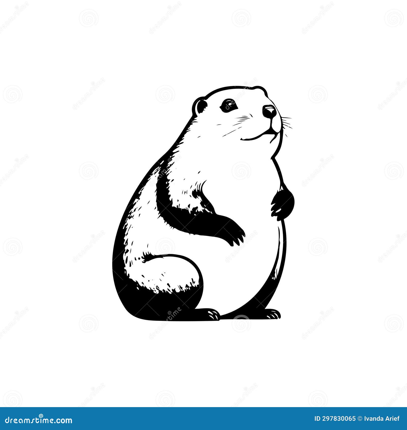 Groundhog Icon Hand Draw Black Colour Groundhog Day Logo Symbol Perfect ...