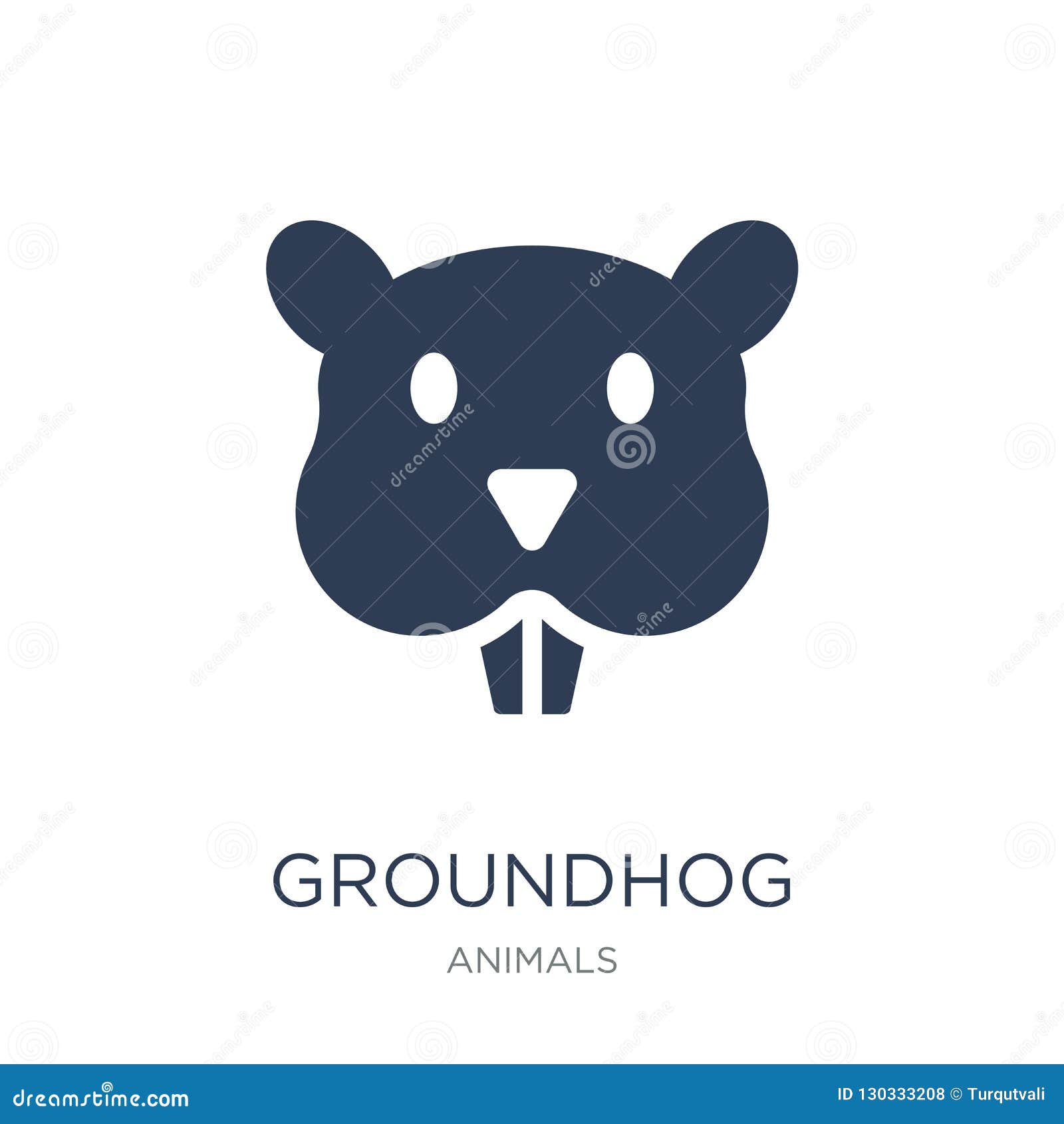 Groundhog Icon. Trendy Flat Vector Groundhog Icon on White Background ...