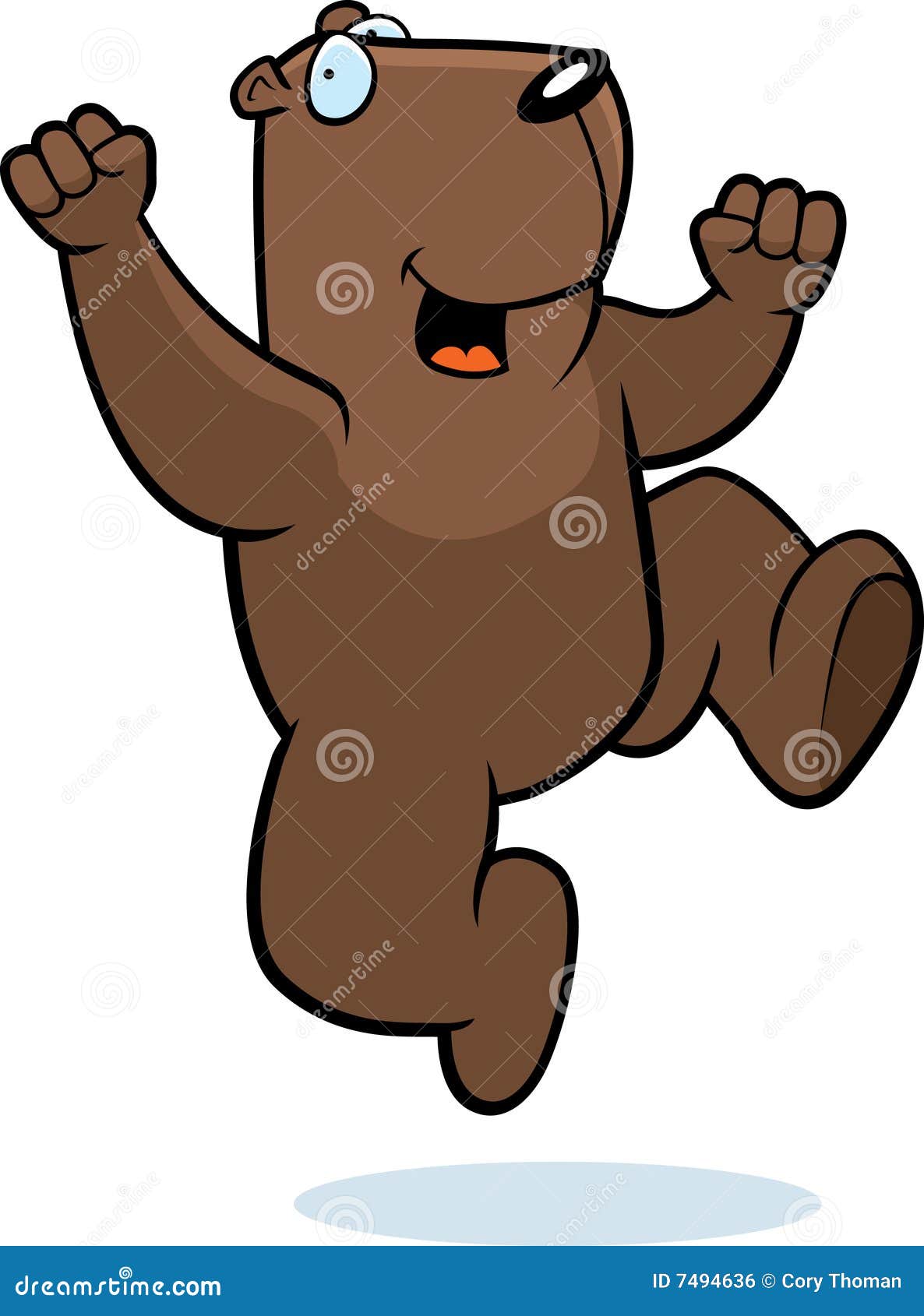 Groundhog Jumping stock vector. Illustration of happy - 7494636