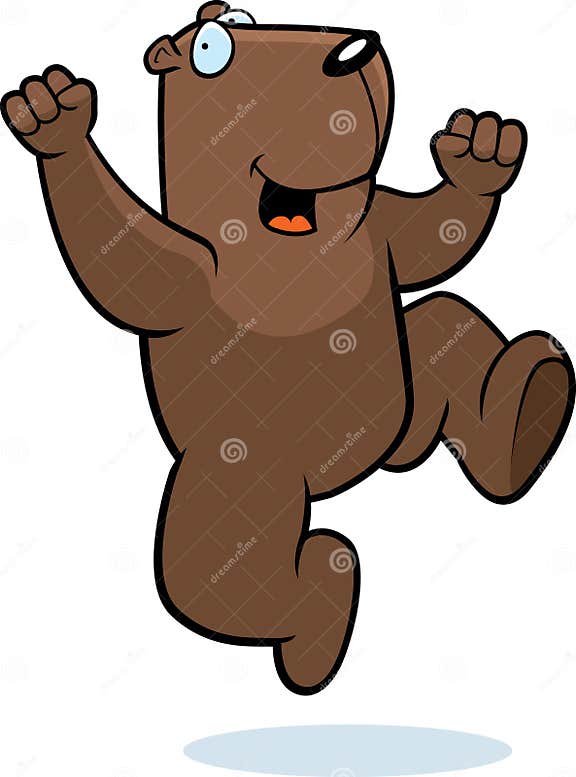 Groundhog Jumping stock vector. Illustration of happy - 7494636