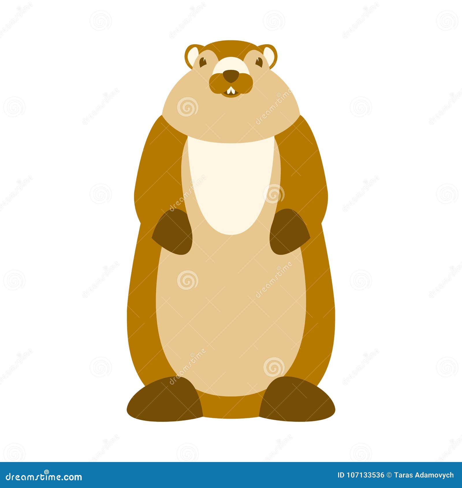 Groundhog Vector Illustration Flat Style Front Stock Vector ...