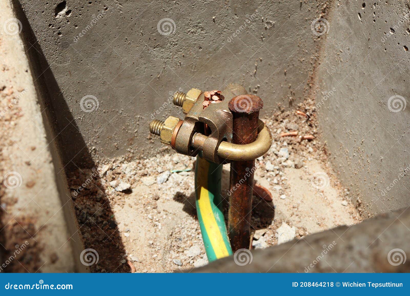 Grounding Electrode Inspection Pit of Electrical System Stock Photo ...