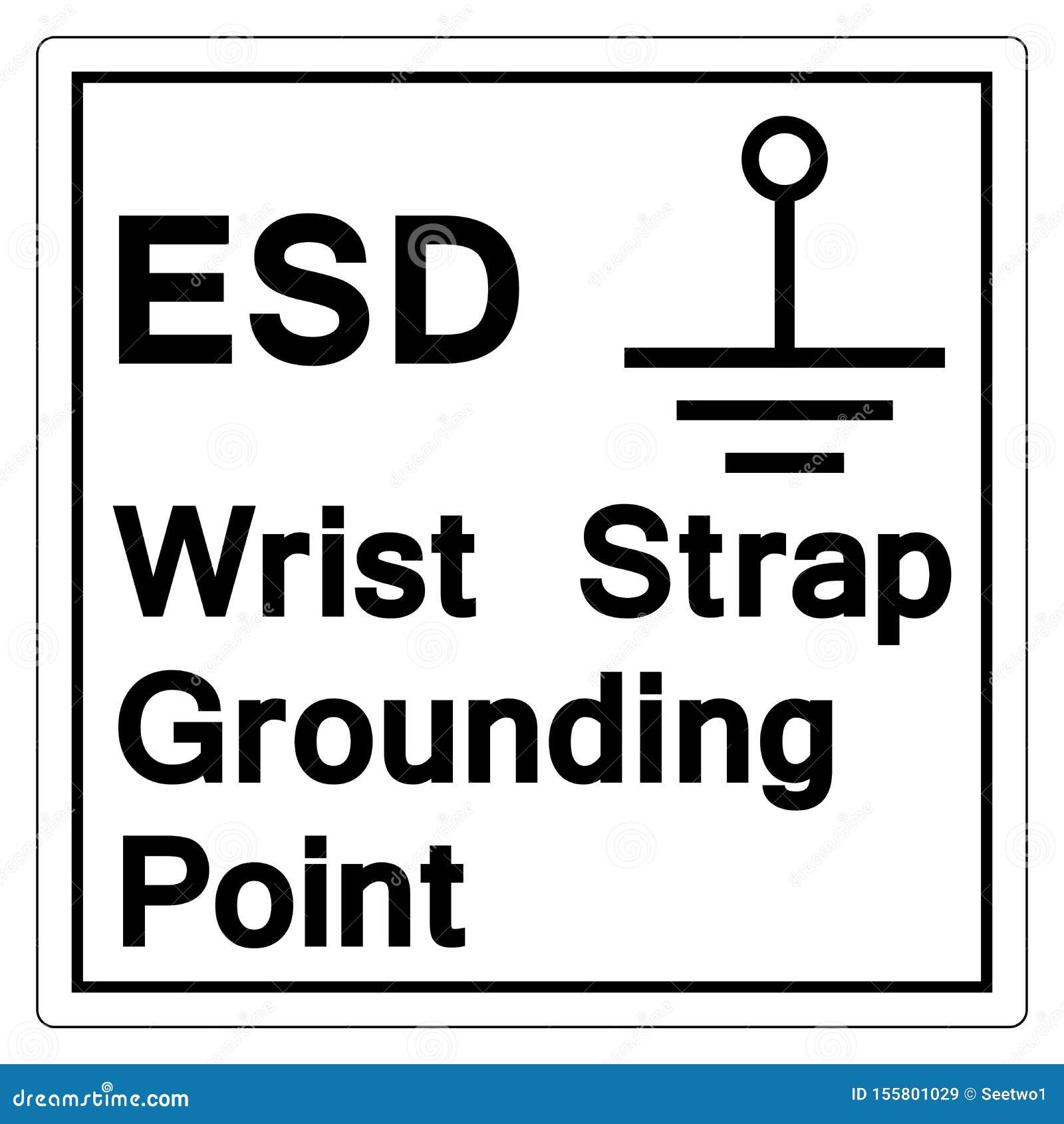 Grounding Point Symbol Sign Isolate on White Background,Vector ...