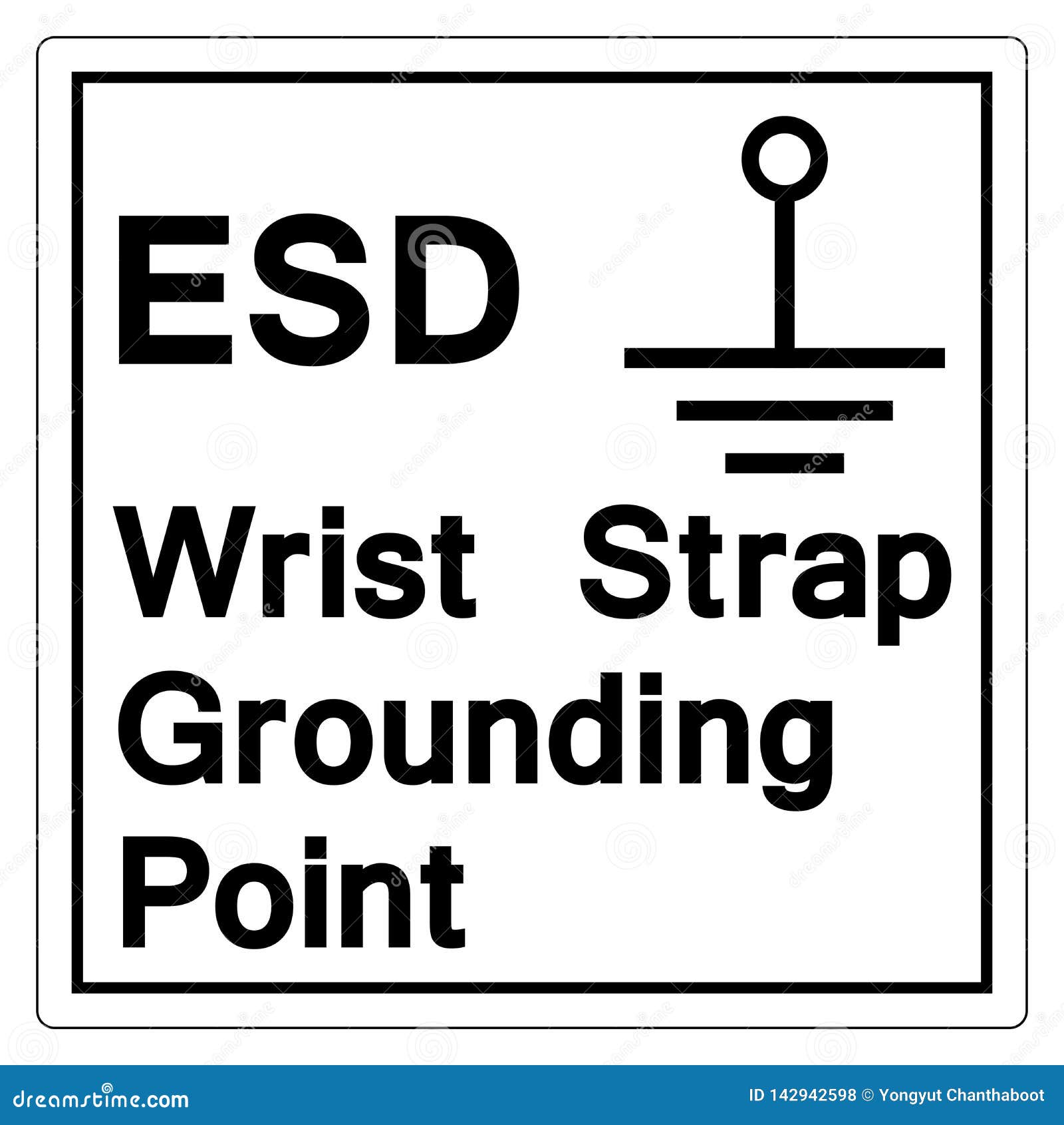 Grounding Point Symbol Sign, Vector Illustration, Isolate on White ...