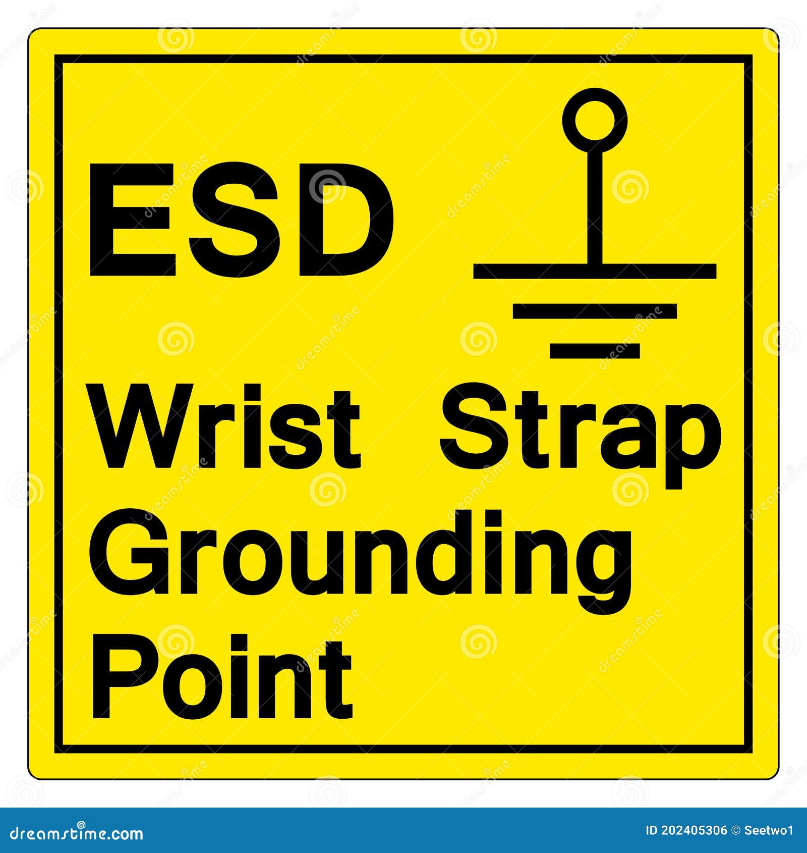 Grounding Point Symbol Sign, Vector Illustration, Isolate on White ...