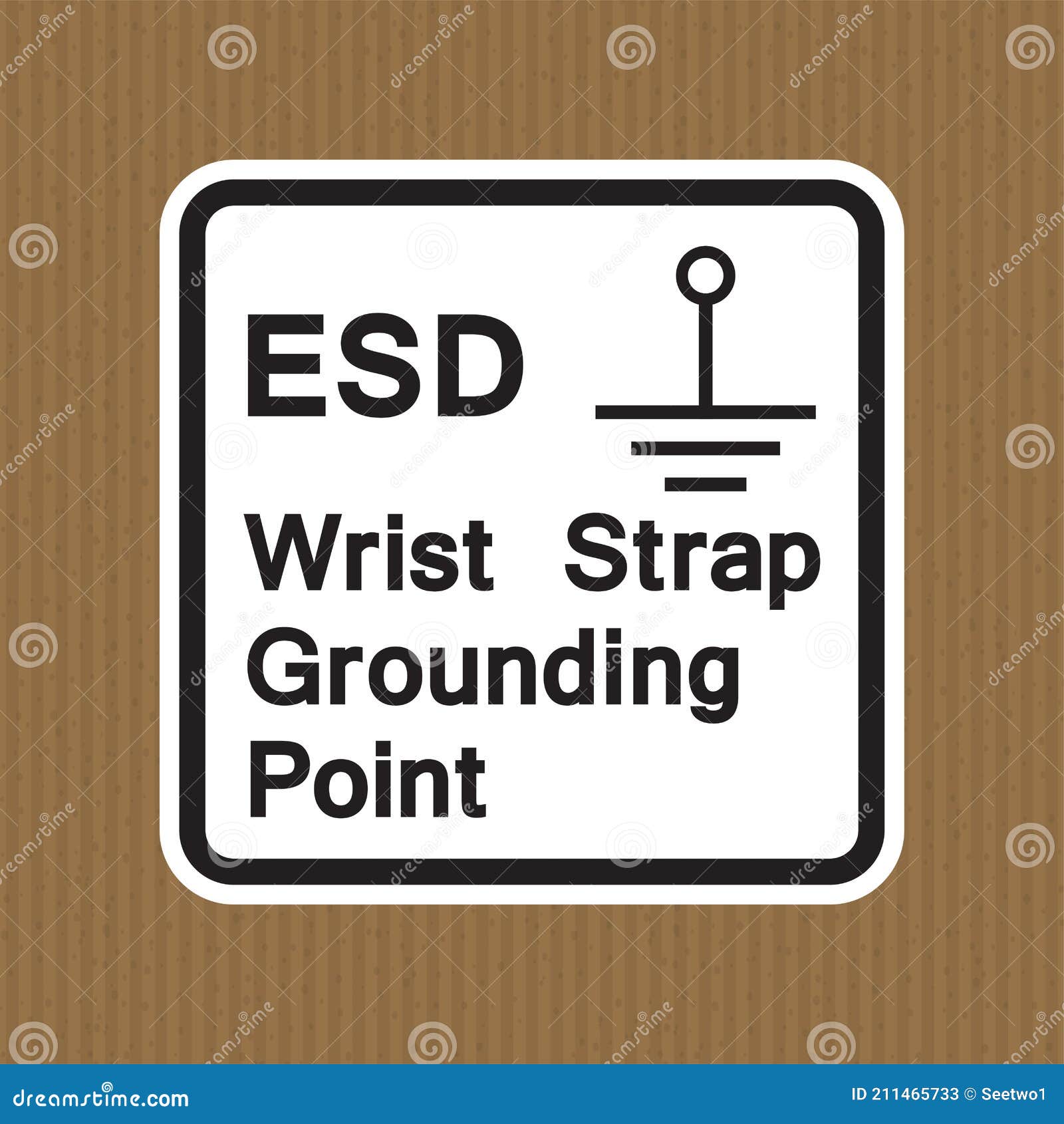Grounding Point Symbol Sign, Vector Illustration, Isolate on White ...
