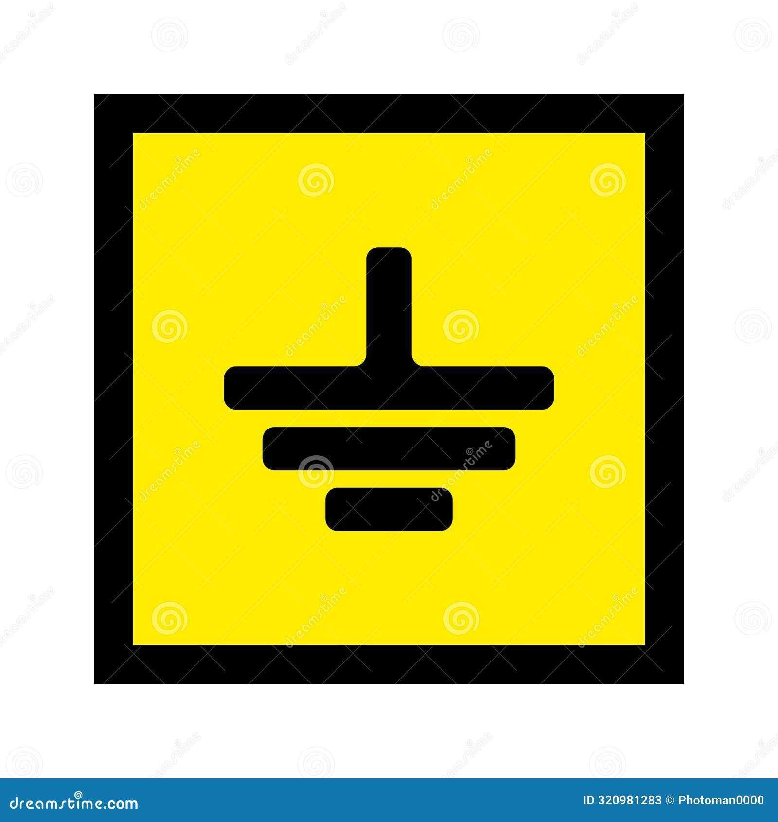 Grounding Sticker, Square Frame Stock Vector - Illustration of charge ...