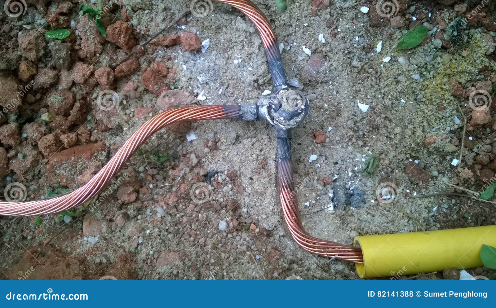 The Grounding by Thermowelding Method Stock Photo - Image of ...