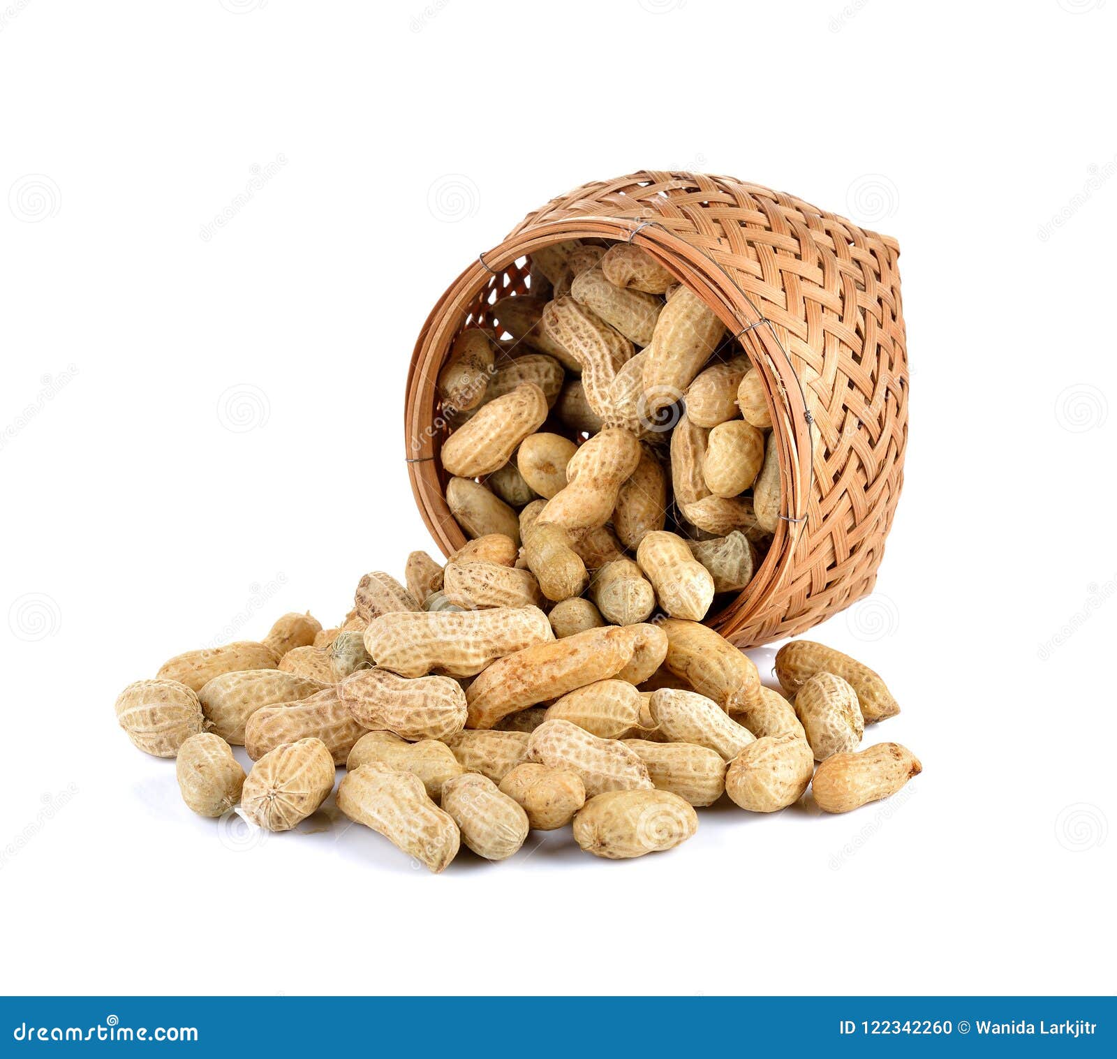 Groundnuts Peanut on White Background Stock Photo - Image of scattered ...
