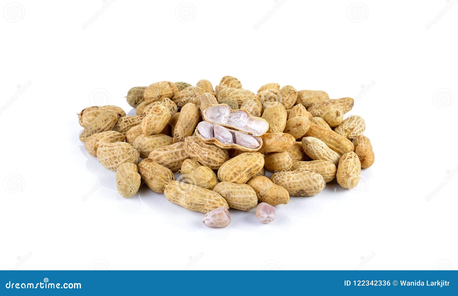 Groundnuts Peanut on White Background Stock Photo - Image of legume ...