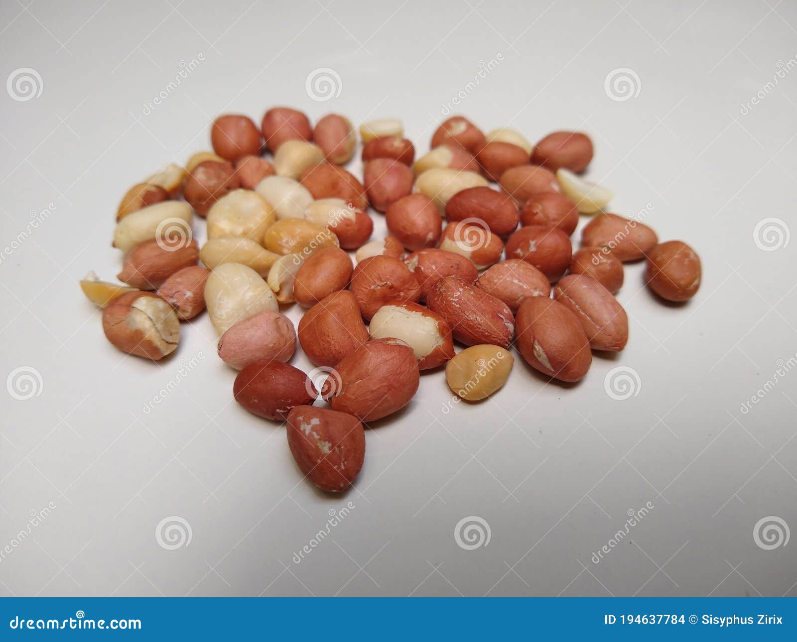 Groundnuts on White Background Stock Photo - Image of produce, tree ...