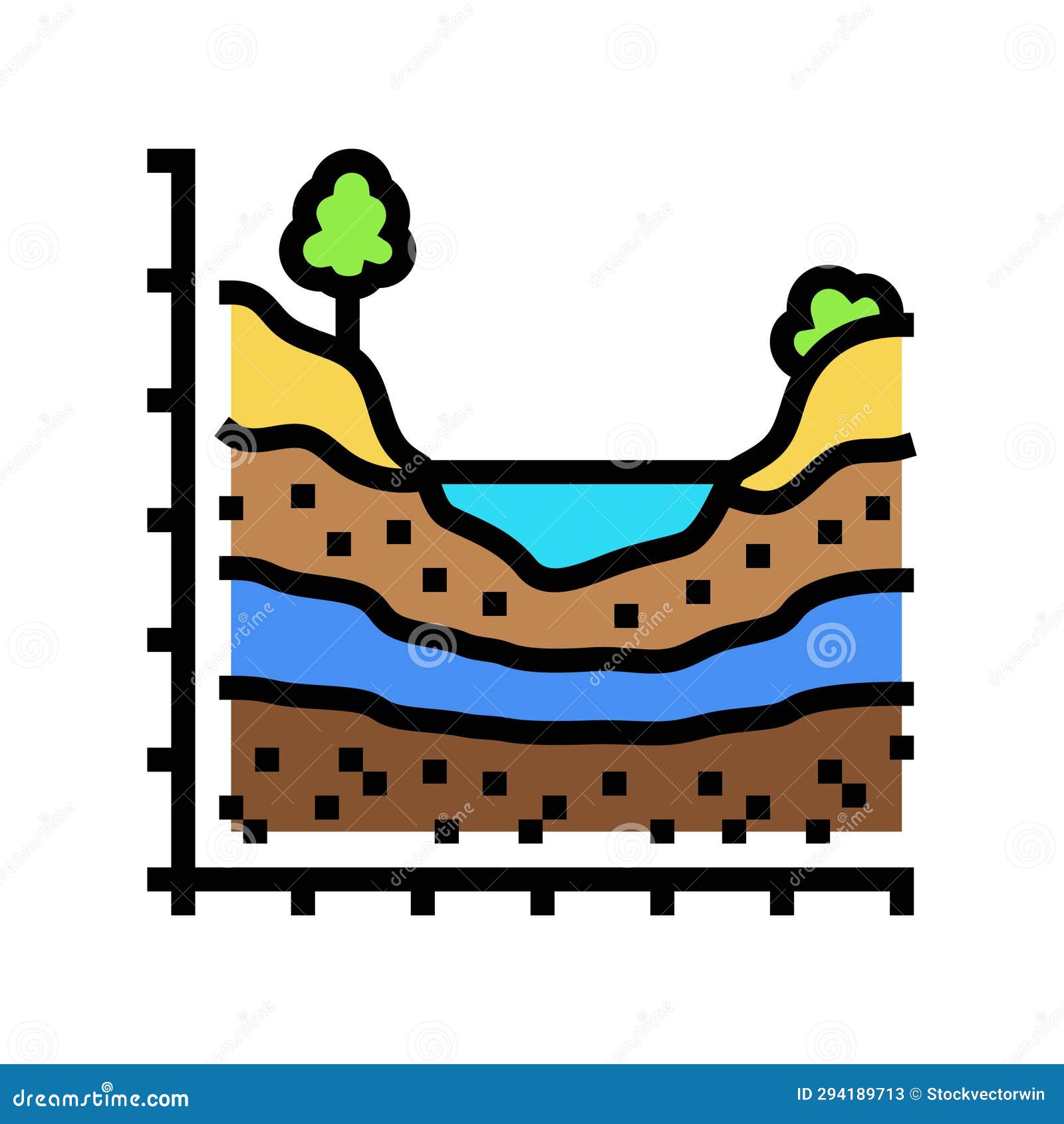 Groundwater RGB Color Icon Cartoon Vector | CartoonDealer.com #312617251 Groundwater RGB Color Icon Cartoon Vector | CartoonDealer.com #312617251