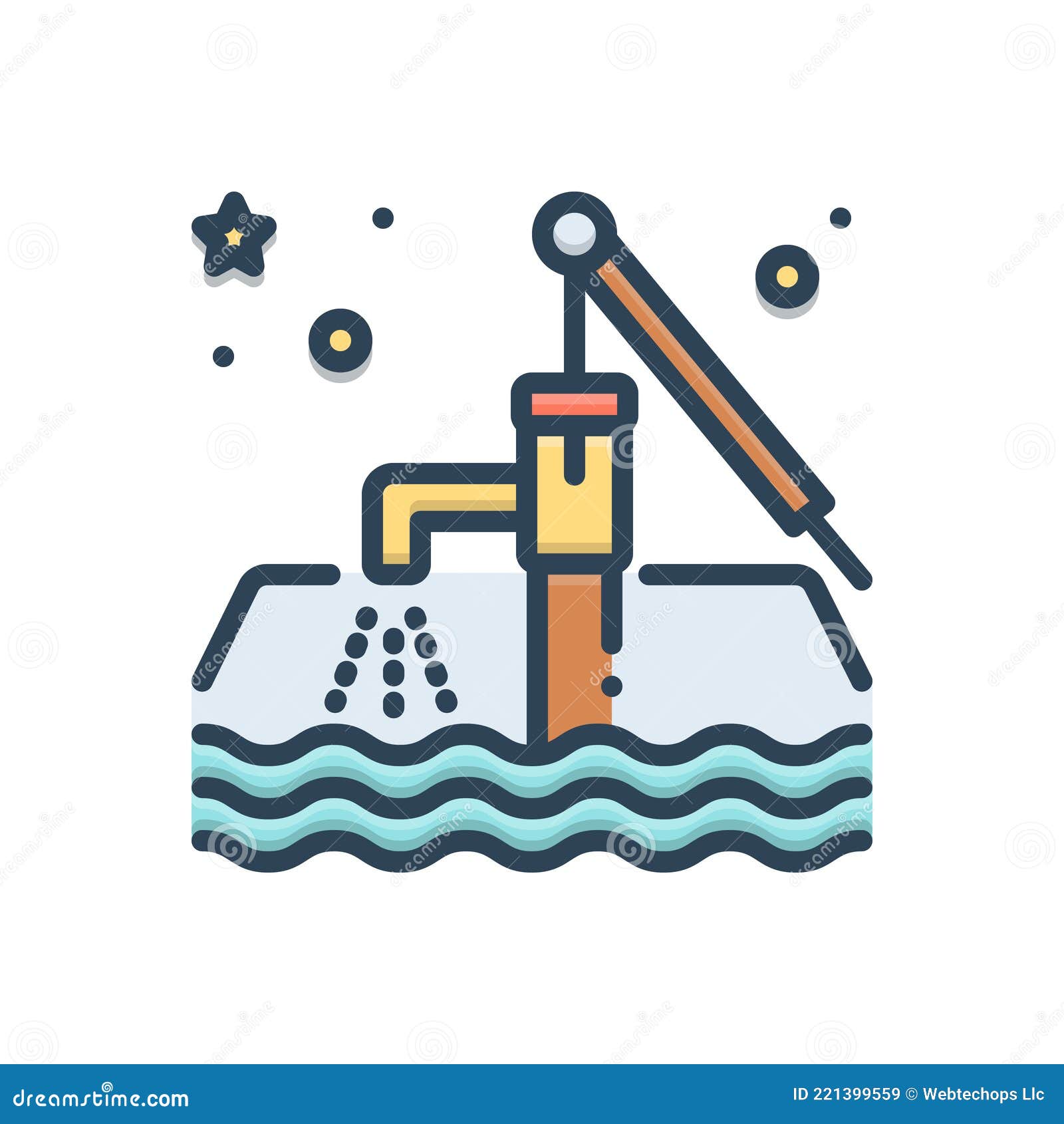 Color Illustration Icon for Groundwater, Acquifers and Water Stock ...
