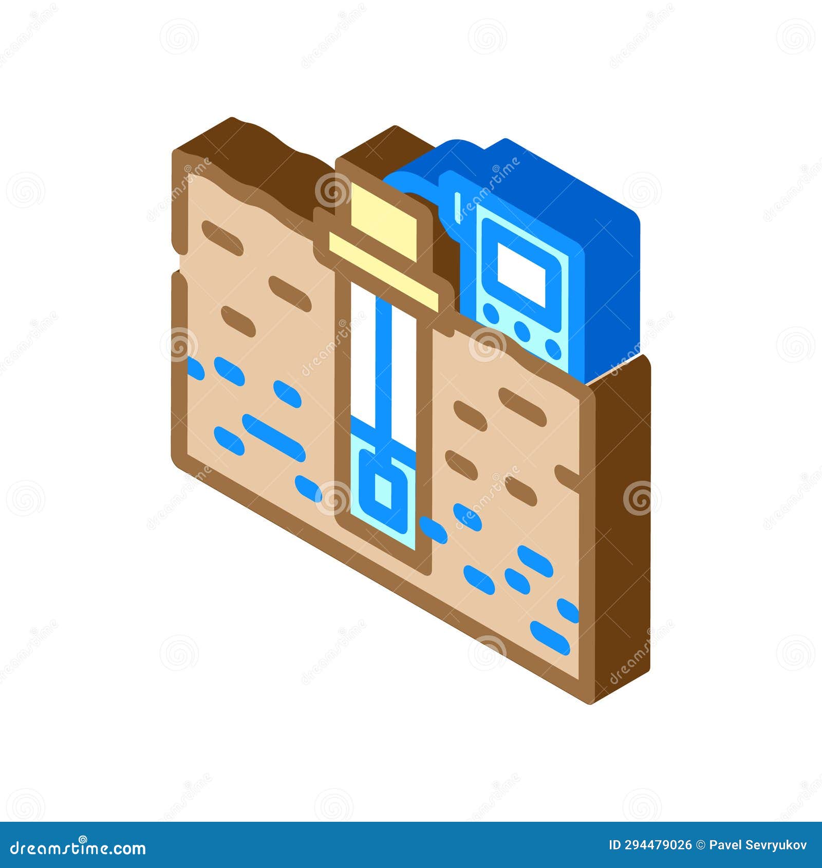 Groundwater Sampling Hydrogeologist Isometric Icon Vector Illustration ...