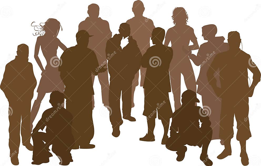 Group of 12 friends stock vector. Illustration of pose - 1580496