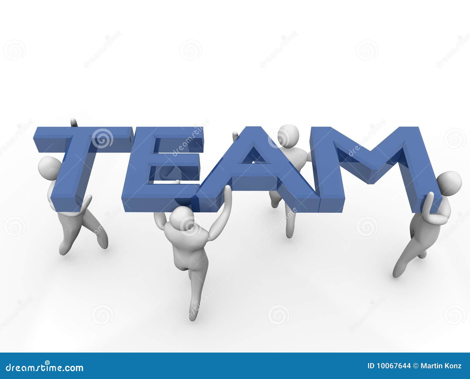 Group of 3D Men Acting As Team Stock Illustration - Illustration of ...