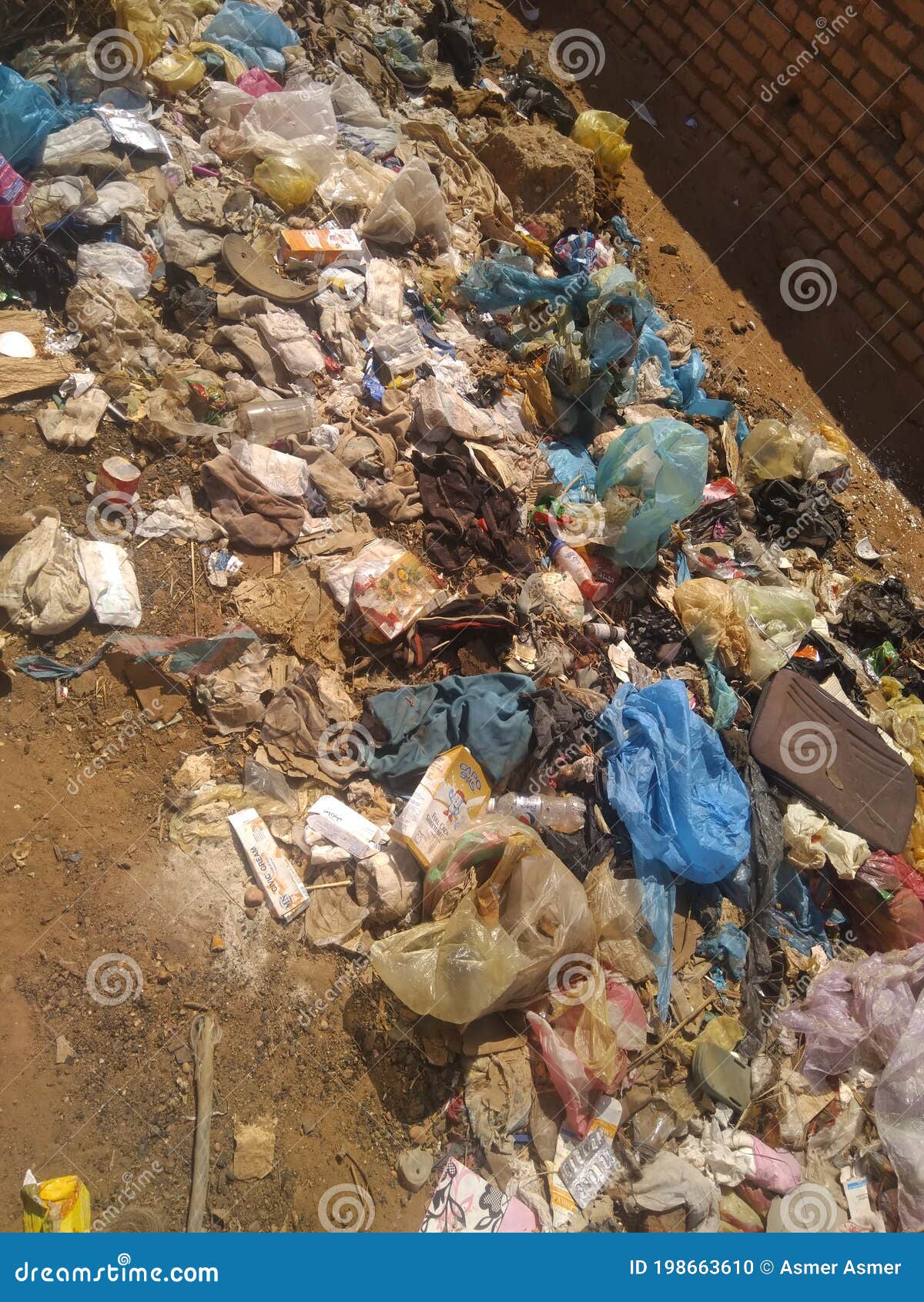 A Group of Accumulated Waste Stock Photo - Image of landscape ...