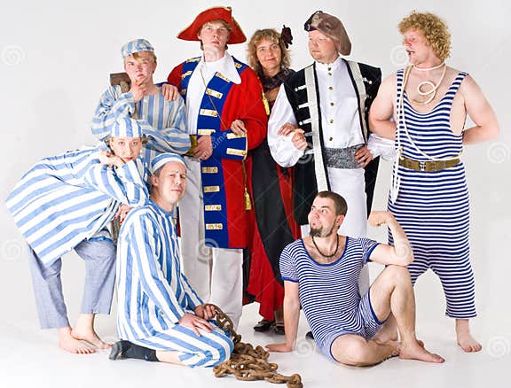 Group of actors in costume stock image. Image of actors - 5549179