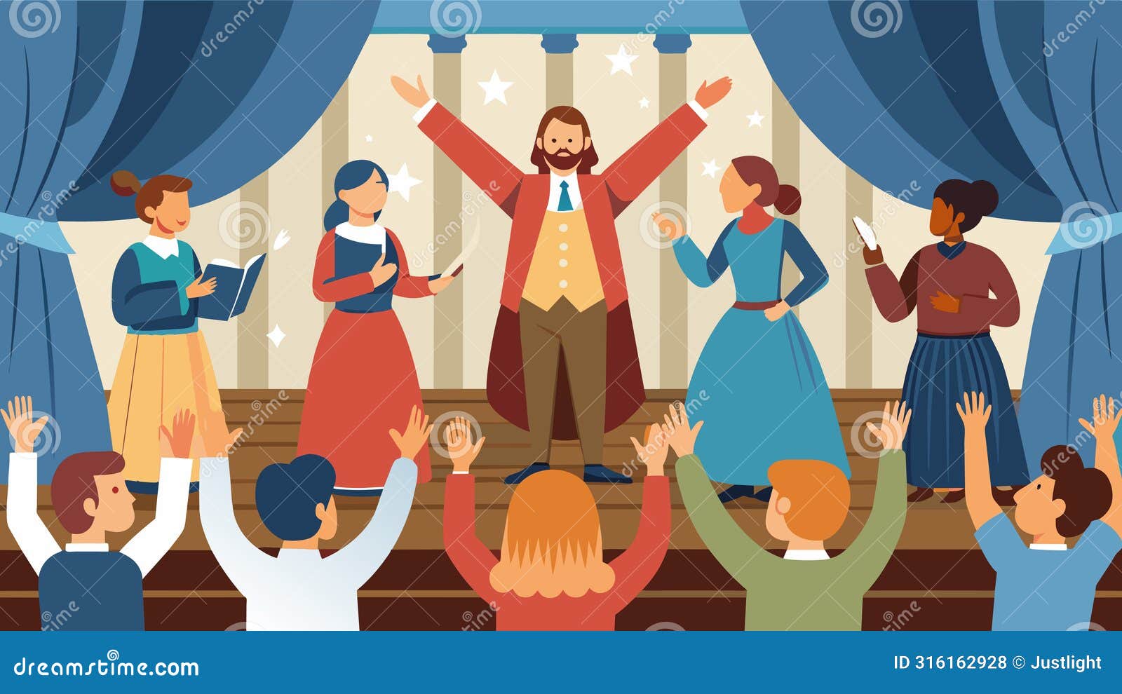 A Group Of Actors Portraying Influential Abolitionists Such As Harriet ...