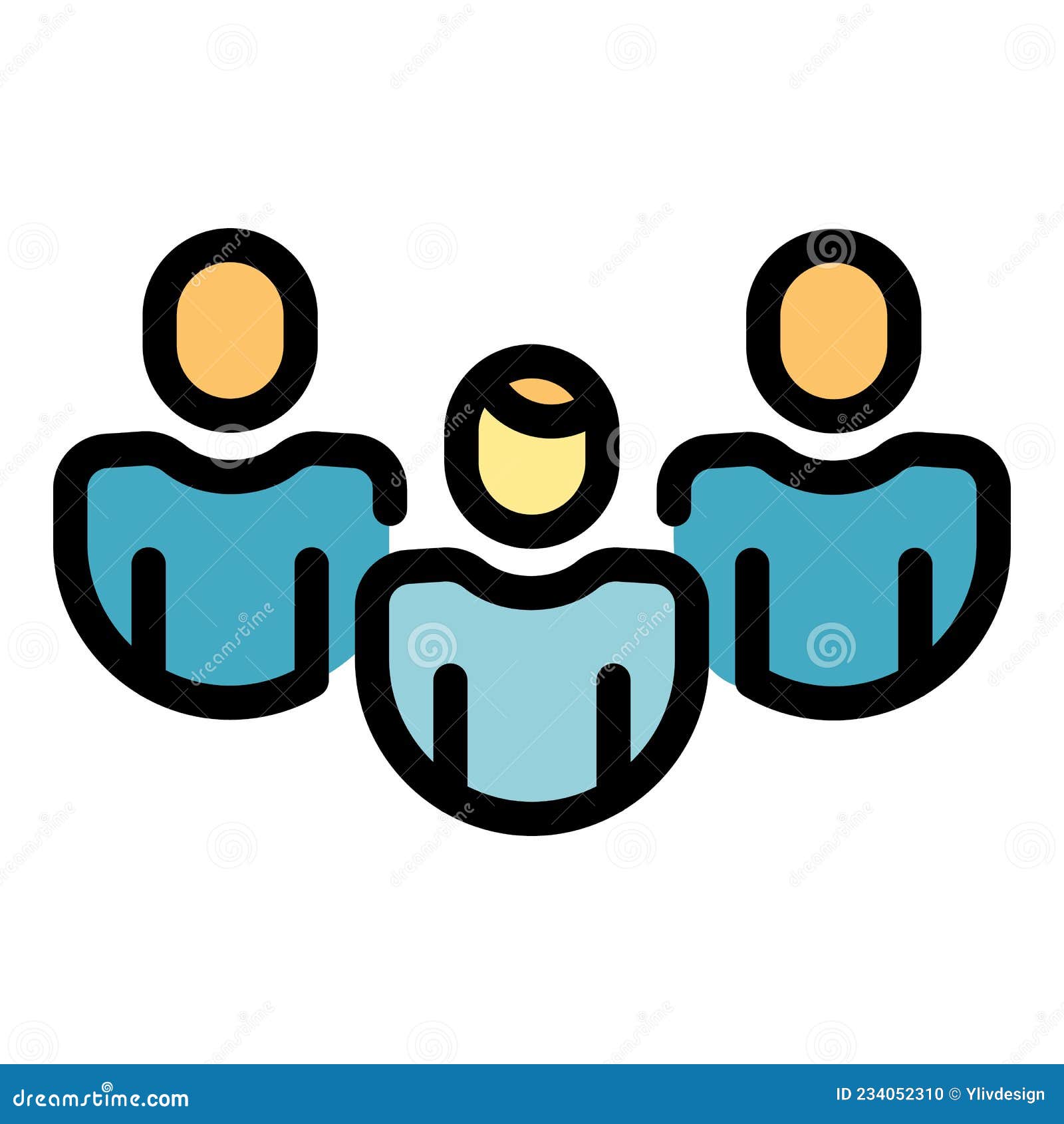 Group Adaptation Icon Color Outline Vector Stock Vector - Illustration ...
