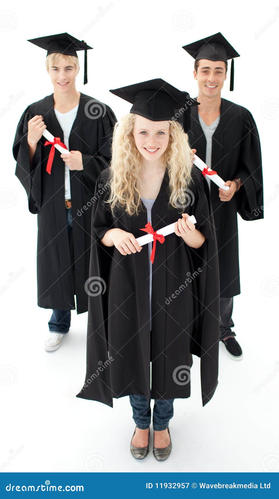 Group of Adolescents Celebrating after Graduation Stock Image - Image ...