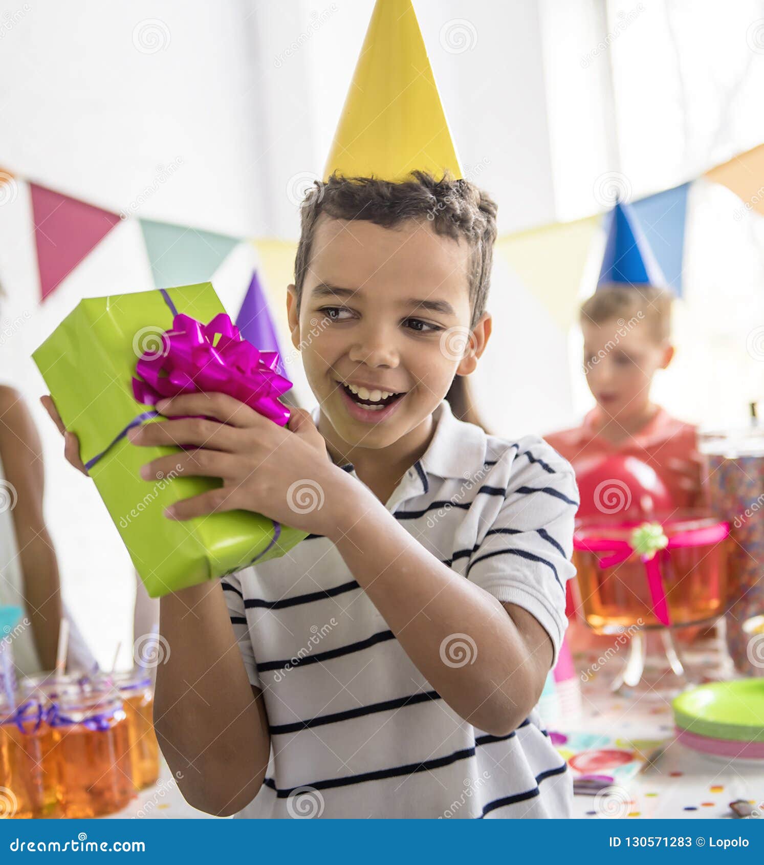 Group of Adorable Kids Having Fun at Birthday Party Stock Image - Image ...