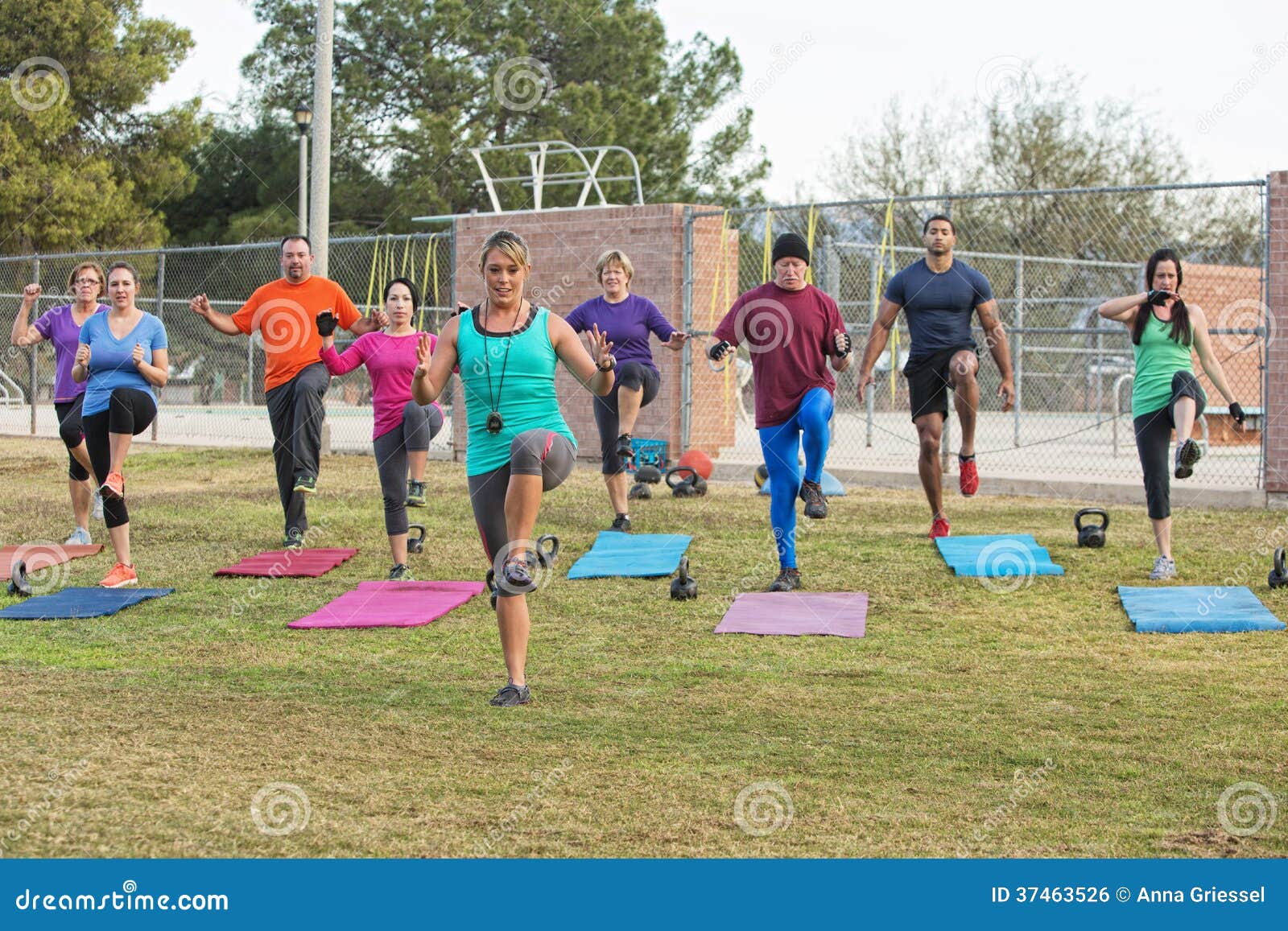 Group of Adults Exercising stock photo. Image of american - 37463526