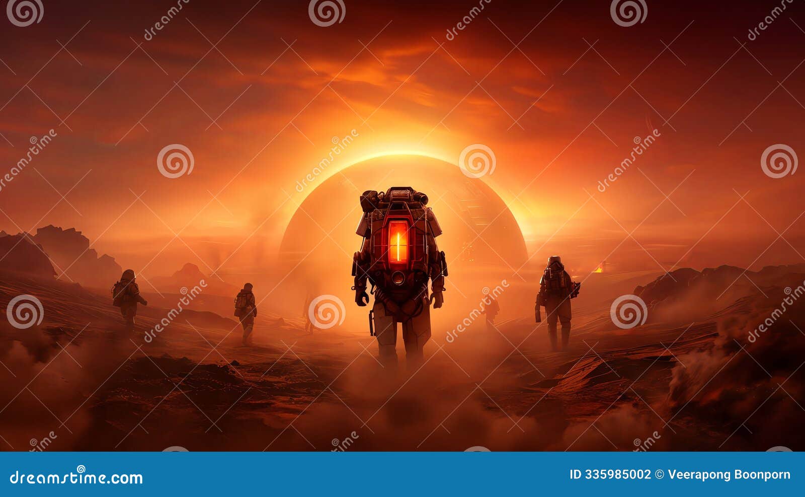 Colossal Robot In Futuristic Cityscape Stock Photography ...