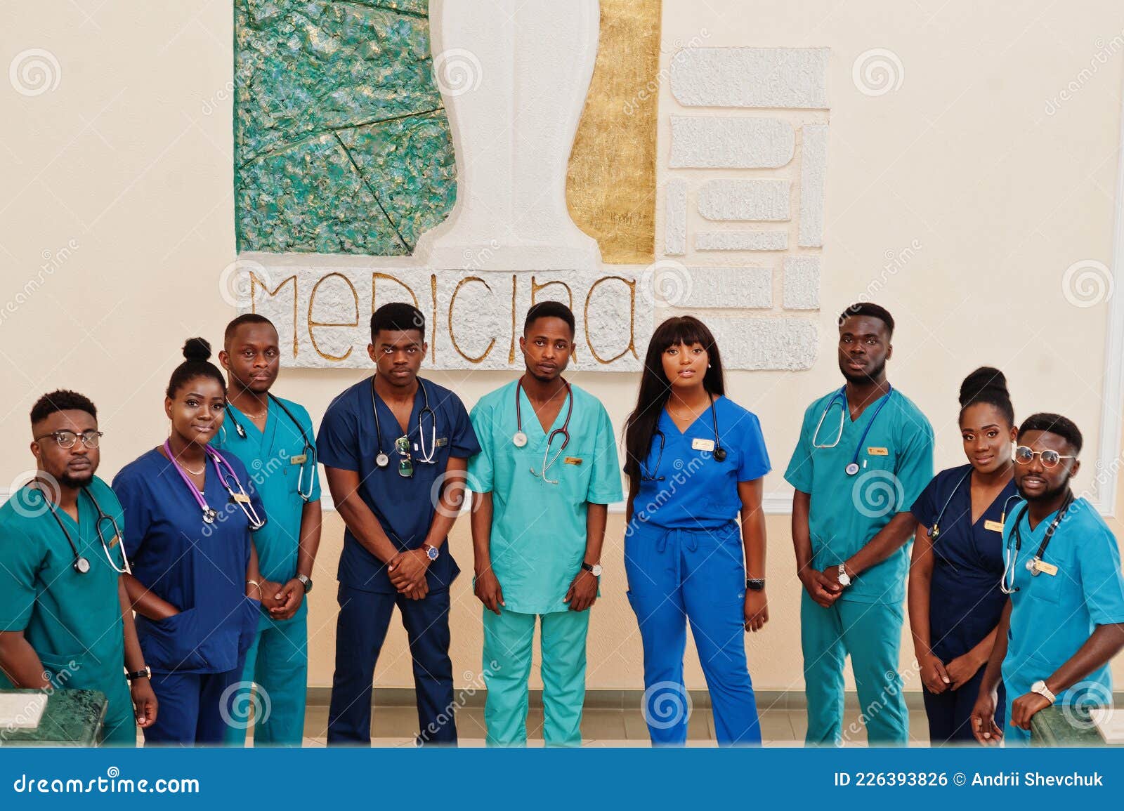 Group of African Medical Students. Stock Photo - Image of portrait ...