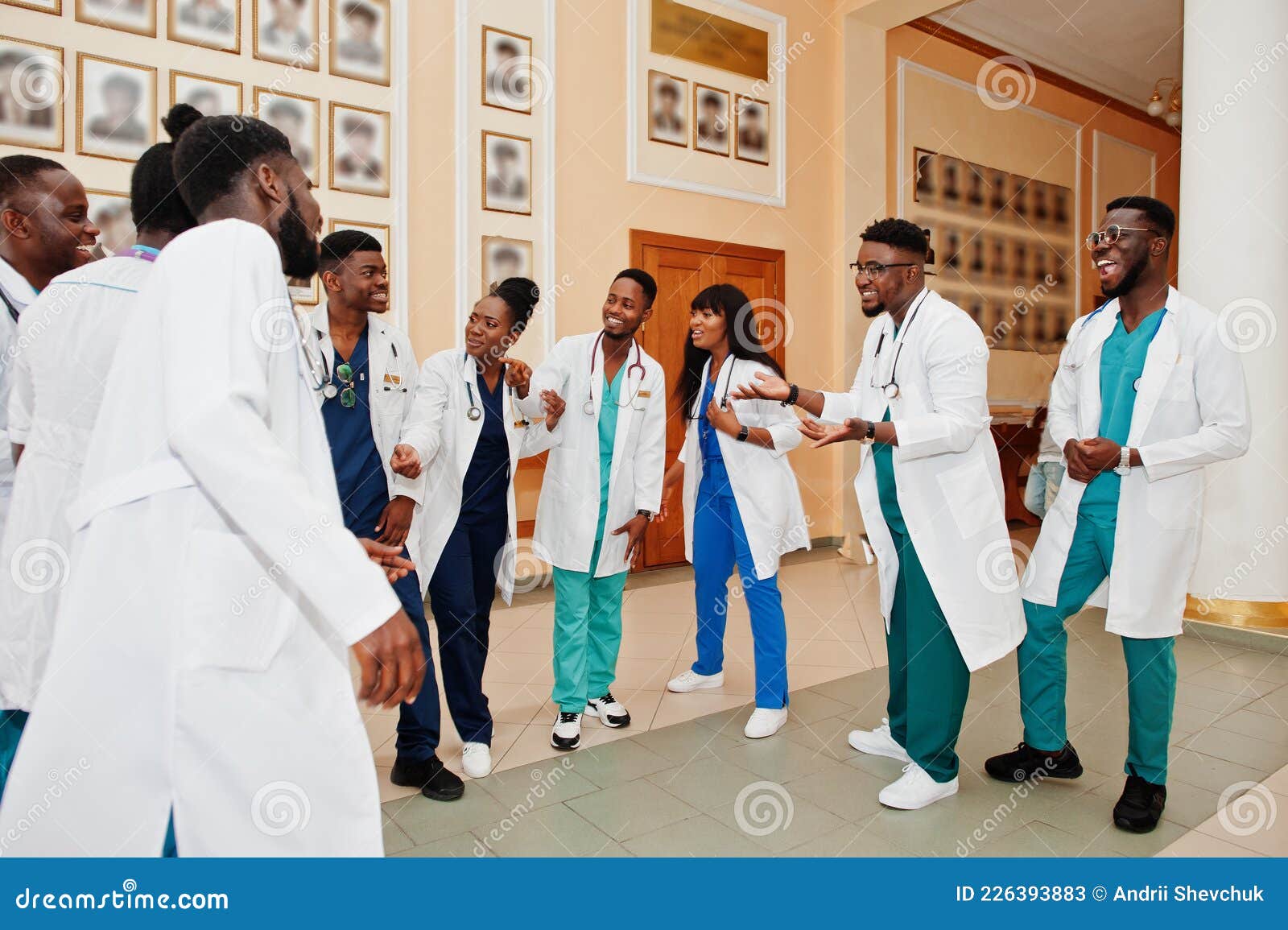 Group of African Medical Students. Stock Image - Image of stethoscope ...