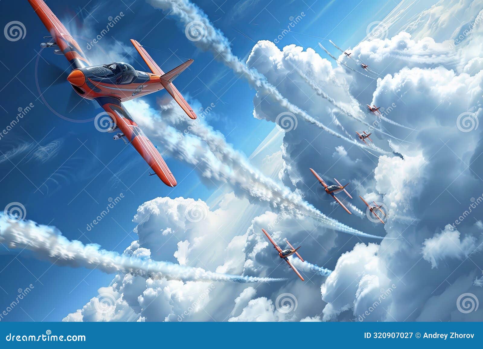 Airplanes Performing Synchronized Loop-the-Loop Maneuvers in the Clouds ...