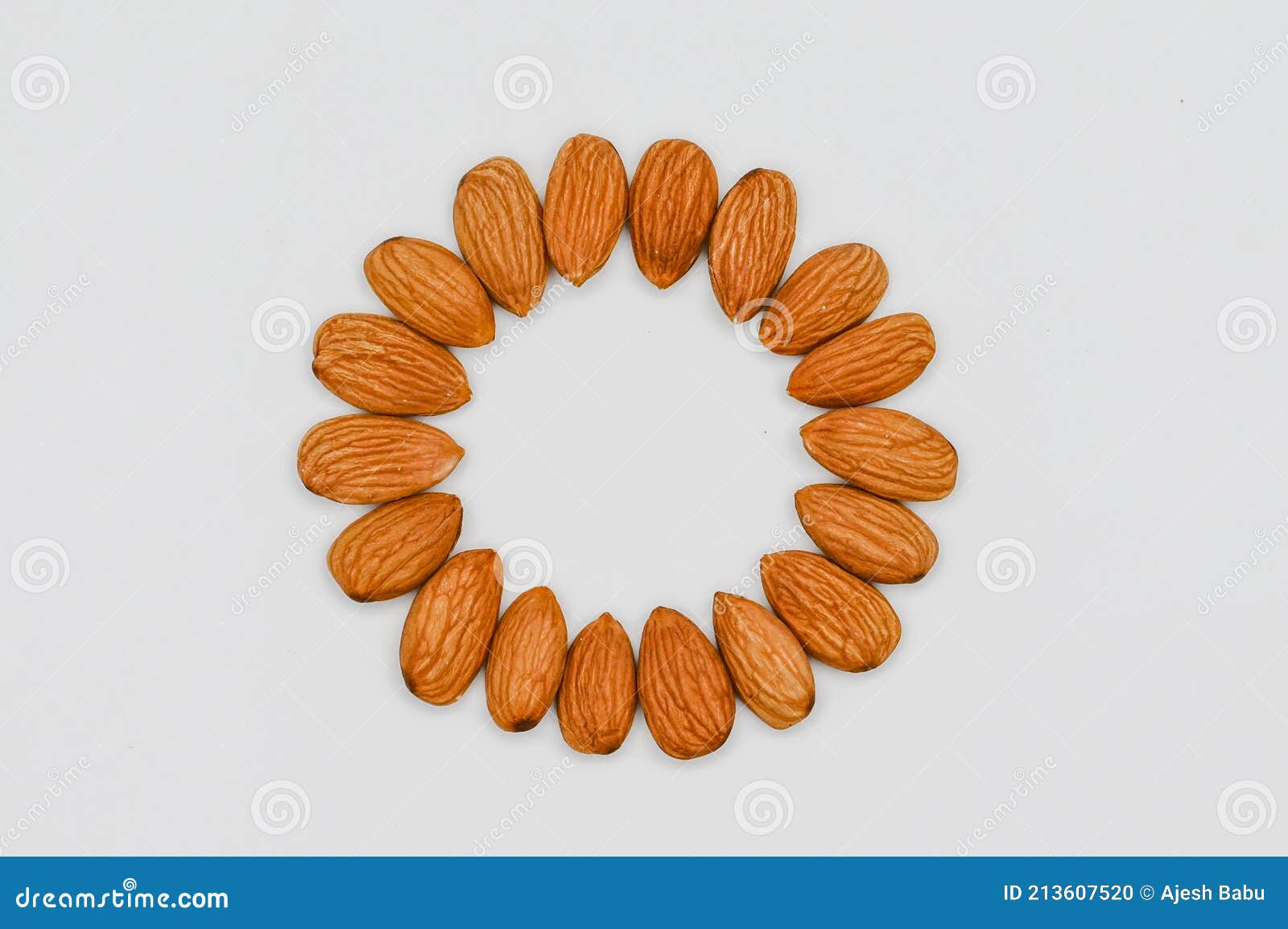 Group of Almonds Arranged in a Round Shape ,almonds, Almonds Stock ...