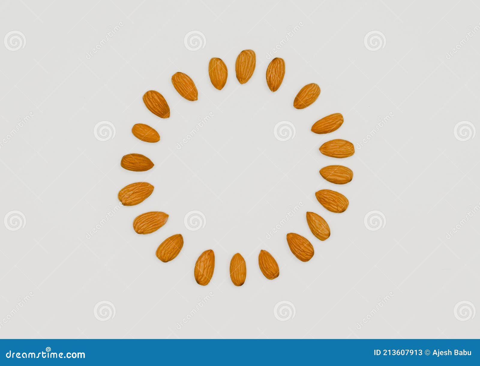 Group of Almonds Arranged in a Round Shape ,almonds, Almonds Stock ...