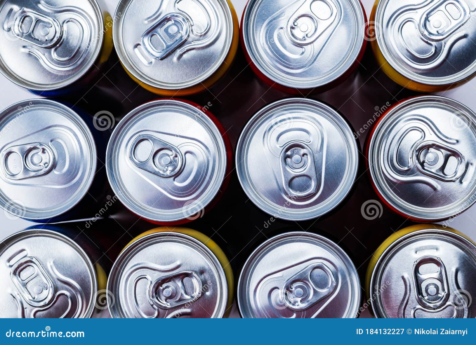 Group of Aluminium Cans, Cold Drink Stock Image - Image of canister ...